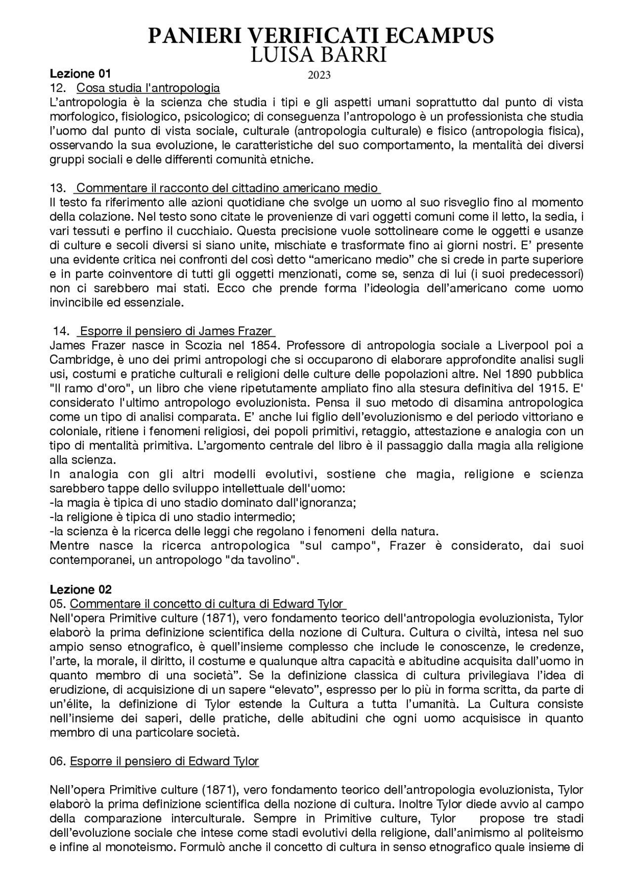 2023 Paniere Aperte Discipline Demoetnoantropologiche Scienze E