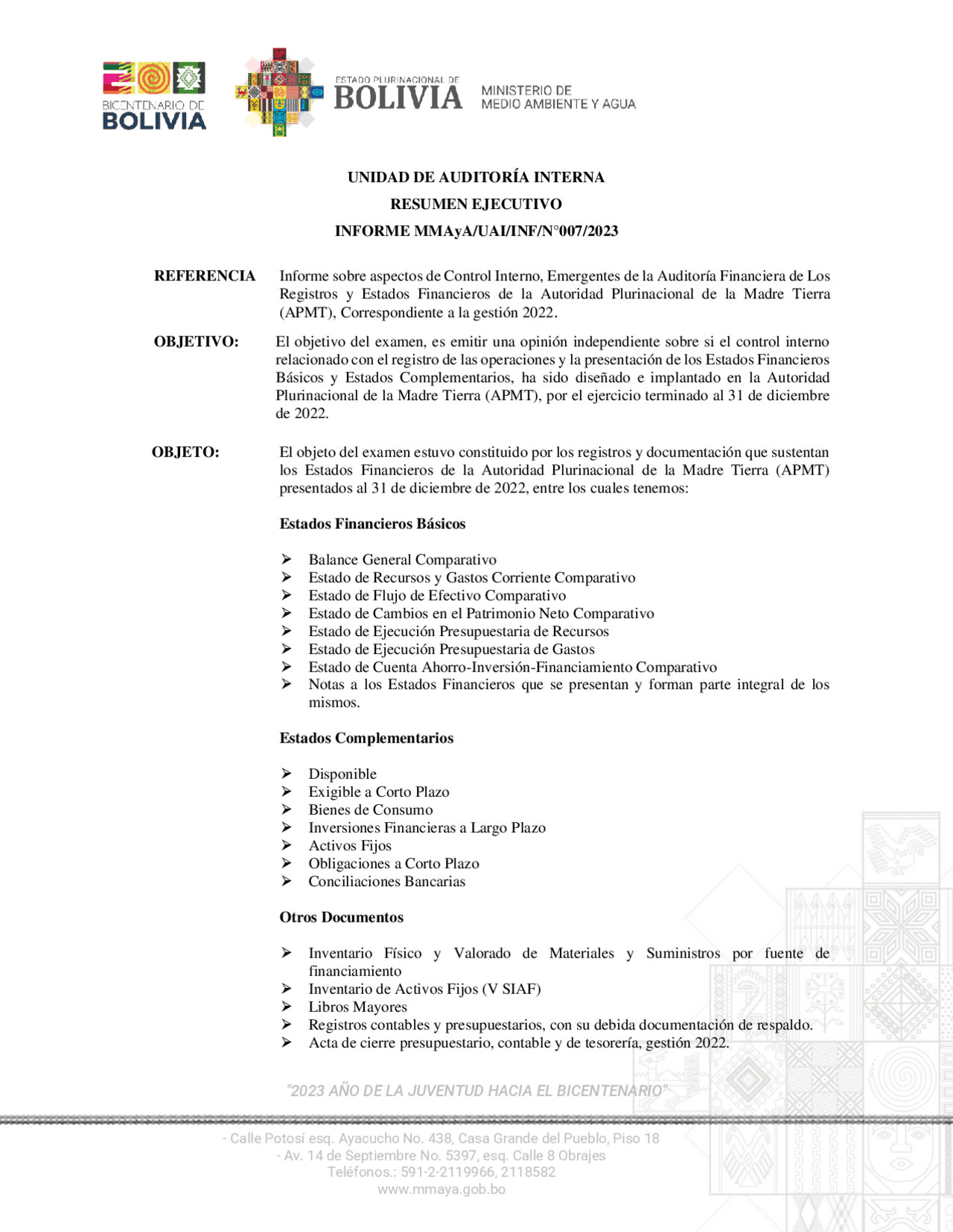 Auditoria Ambiental De Las Areas Protegidas Ejercicios De Auditoría