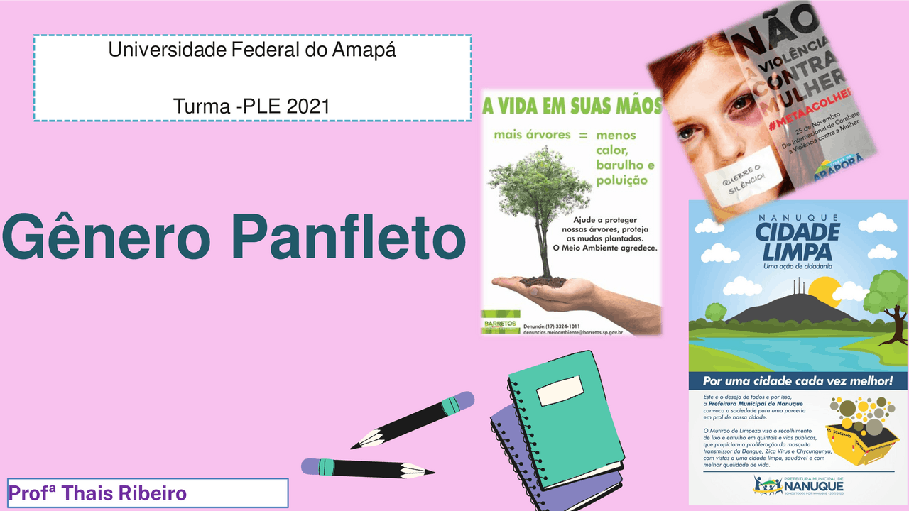 GENERO TEXTUAL PANFLETO | Resumos Português (Gramática - Literatura ...