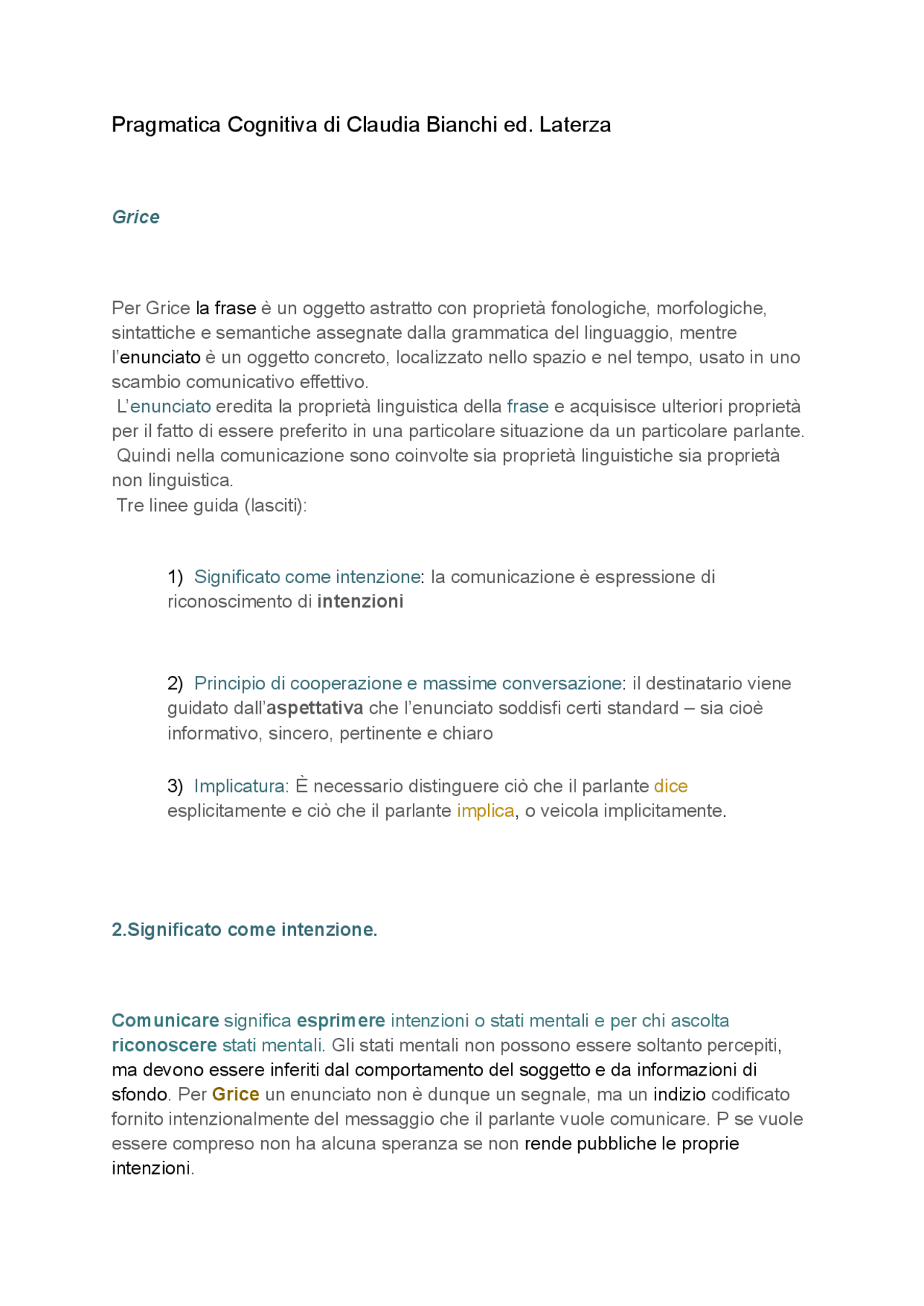Pragmatica Cognitiva I Meccanismi Della Comunicazione Riassunto