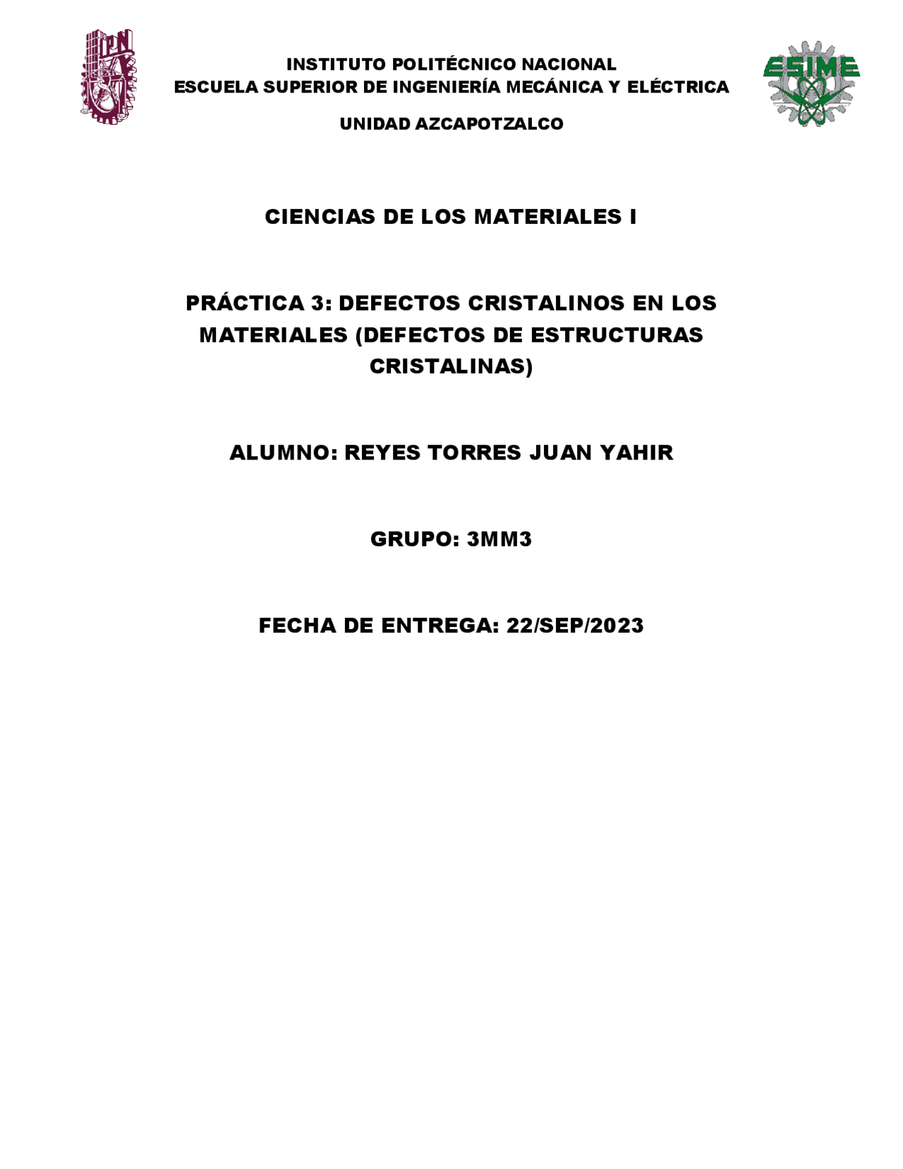 DEFECTOS DE ESTRUCTURAS CRISTALINAS | Resúmenes de Ciencia de ...