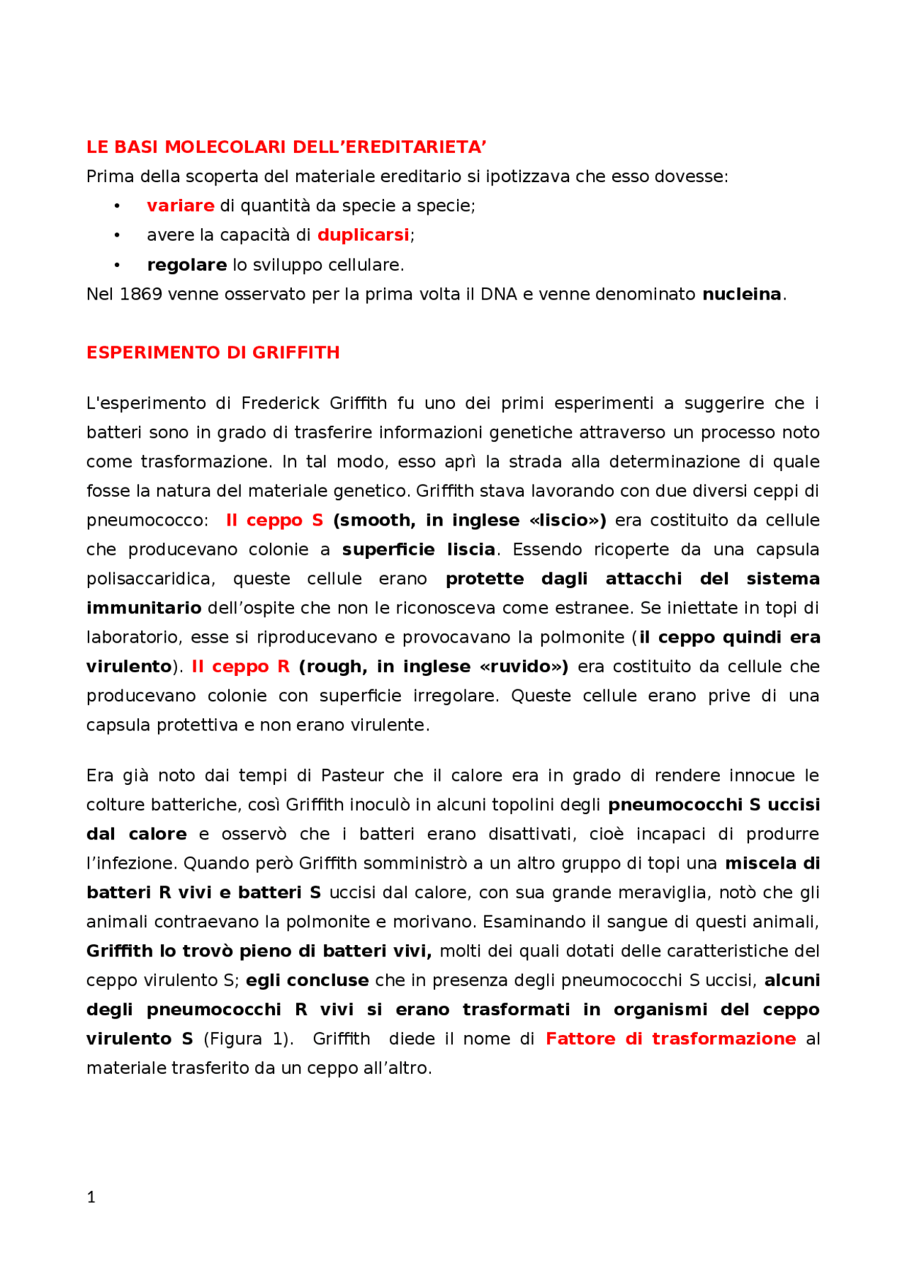 Riassunto Dei Capitoli Sintesi Del Corso Di Biologia Docsity