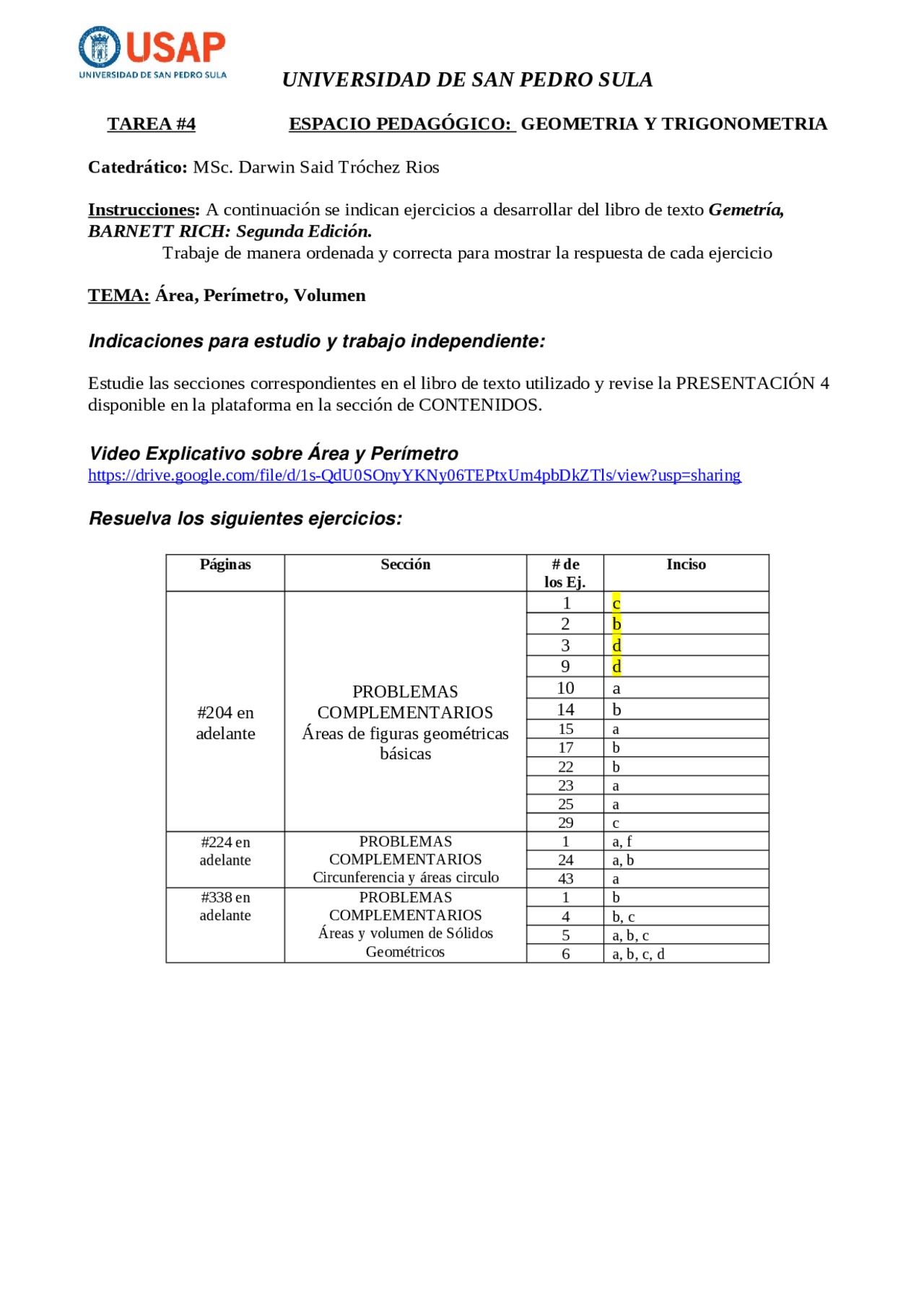 Geometría Ejercicios Ejercicios De Geometría Docsity