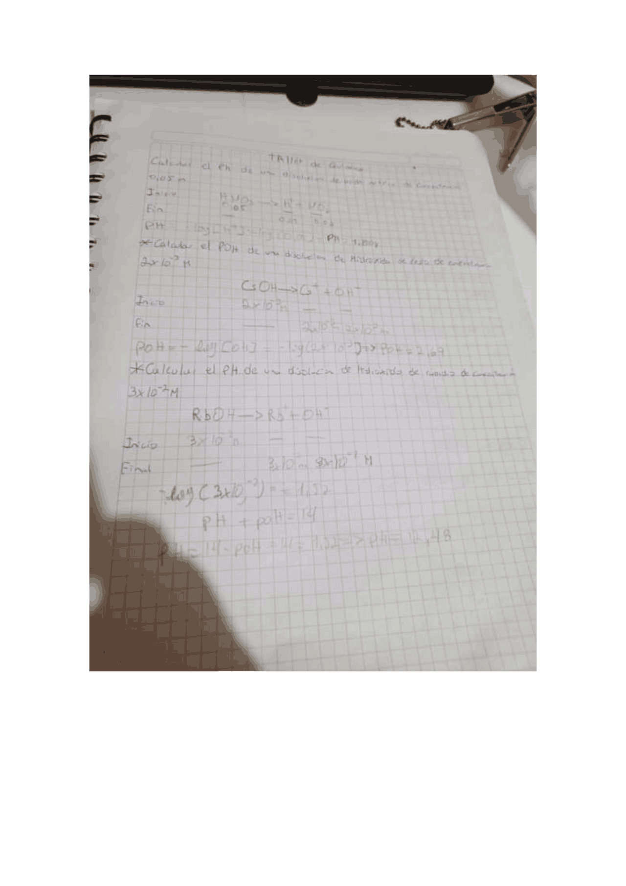 Taller de ejercicios de quimica | Ejercicios de Química | Docsity