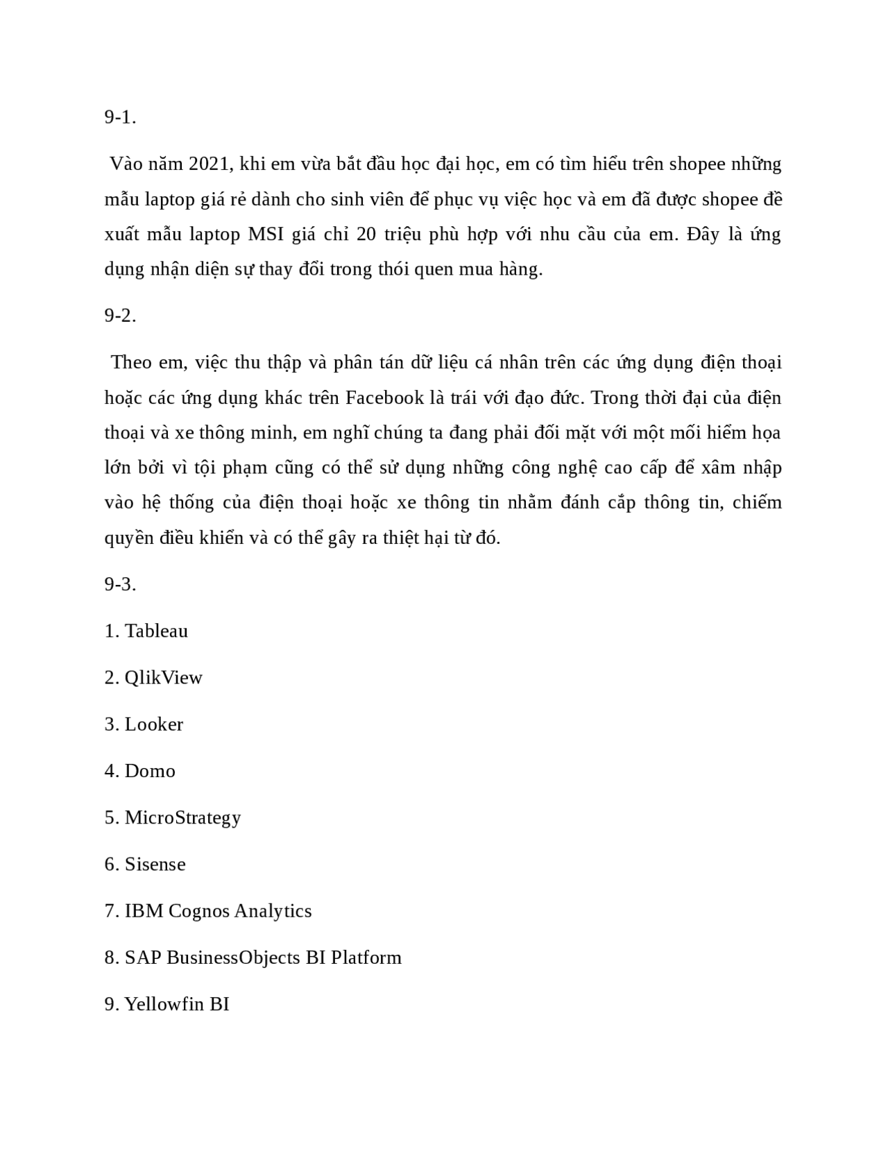 Bài tập cá nhân MIS 2023 | Assignments Information Systems | Docsity