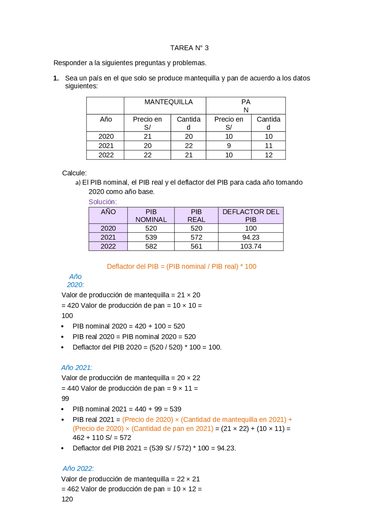 Tarea N°3 De Macroeconomía Ejercicios De Macroeconomía Docsity