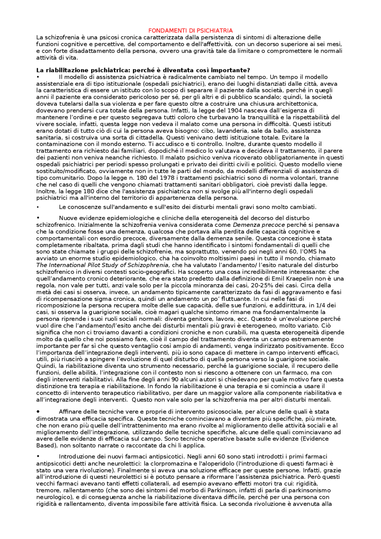 Fondamenti Di Psichiatria Schemi E Mappe Concettuali Di Psichiatria