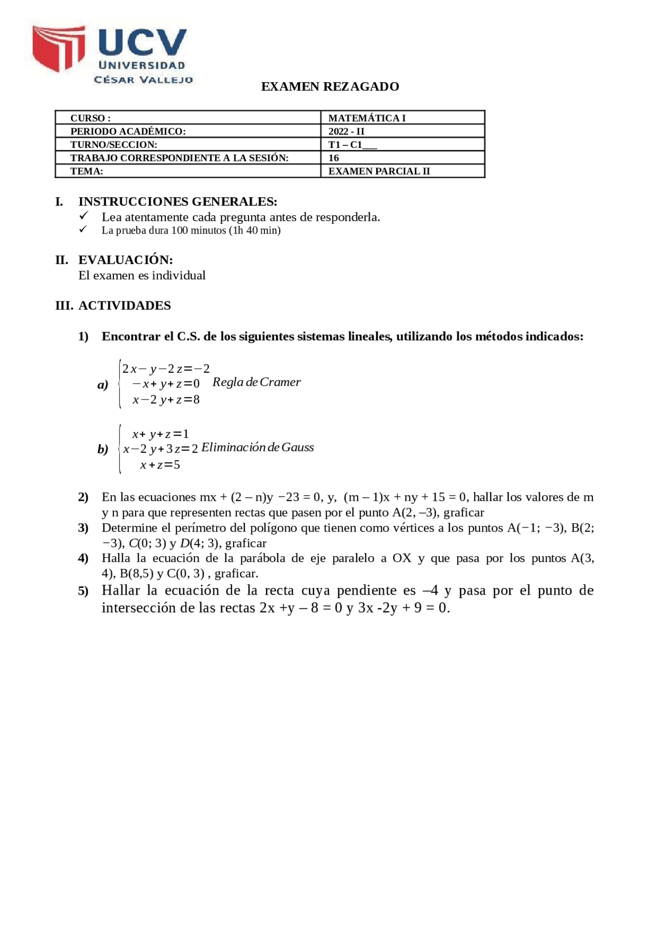 Examen De Informatica Exámenes De Informática Docsity