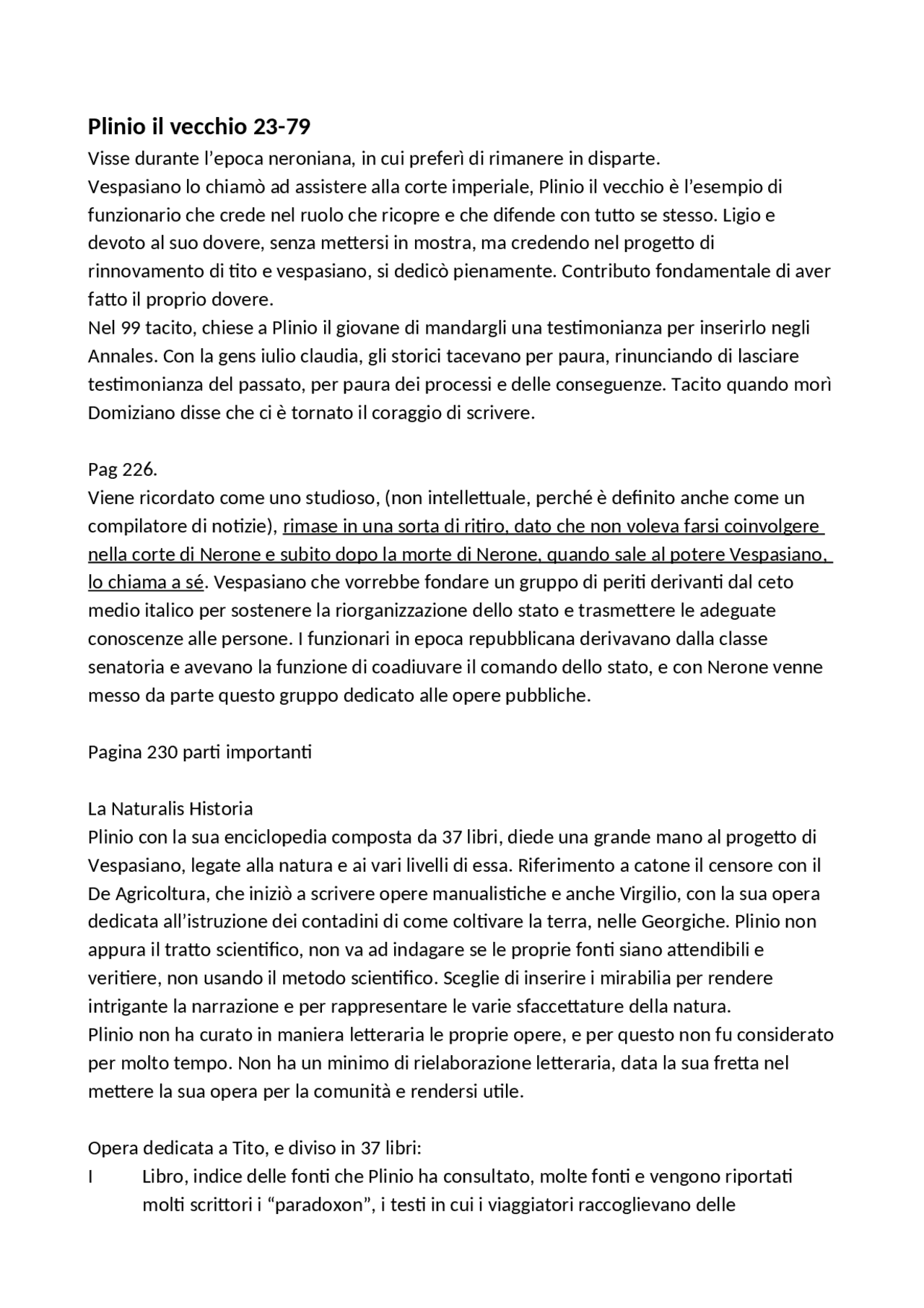 Appunti Su Plinio Il Vecchio Naturalis Historiae Appunti Di Latino