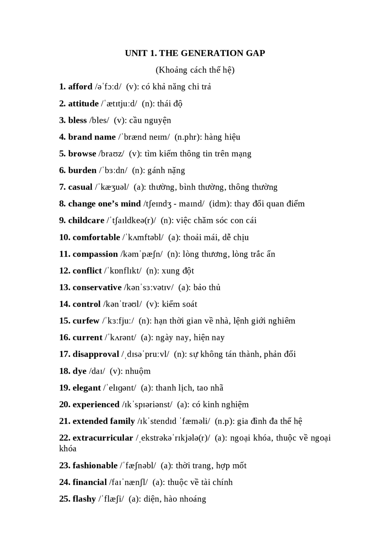 UNIT 1. THE GENERATION GAP | Schemes and Mind Maps Engineering ...