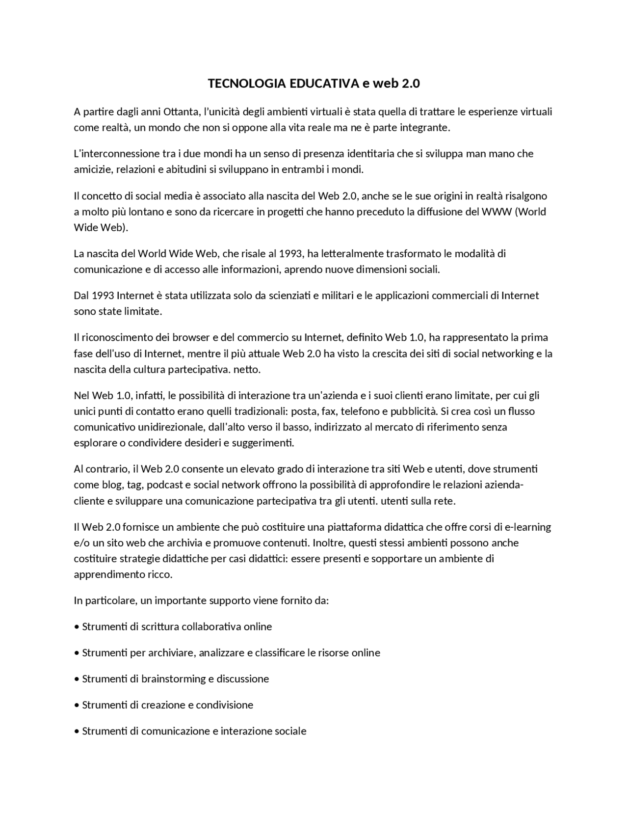 Appunti spiegati a lezione di due concetti importanti per l'esame ...