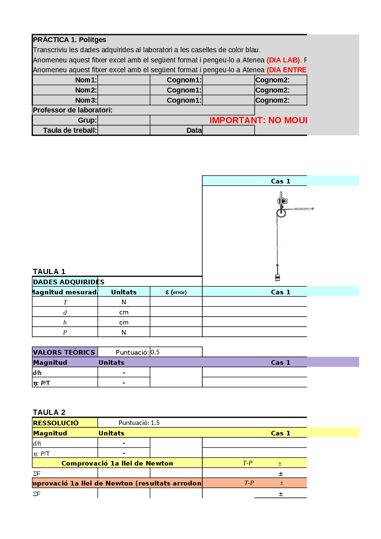 Practica 01 politges (nota 8.01) | Ejercicios de Física | Docsity