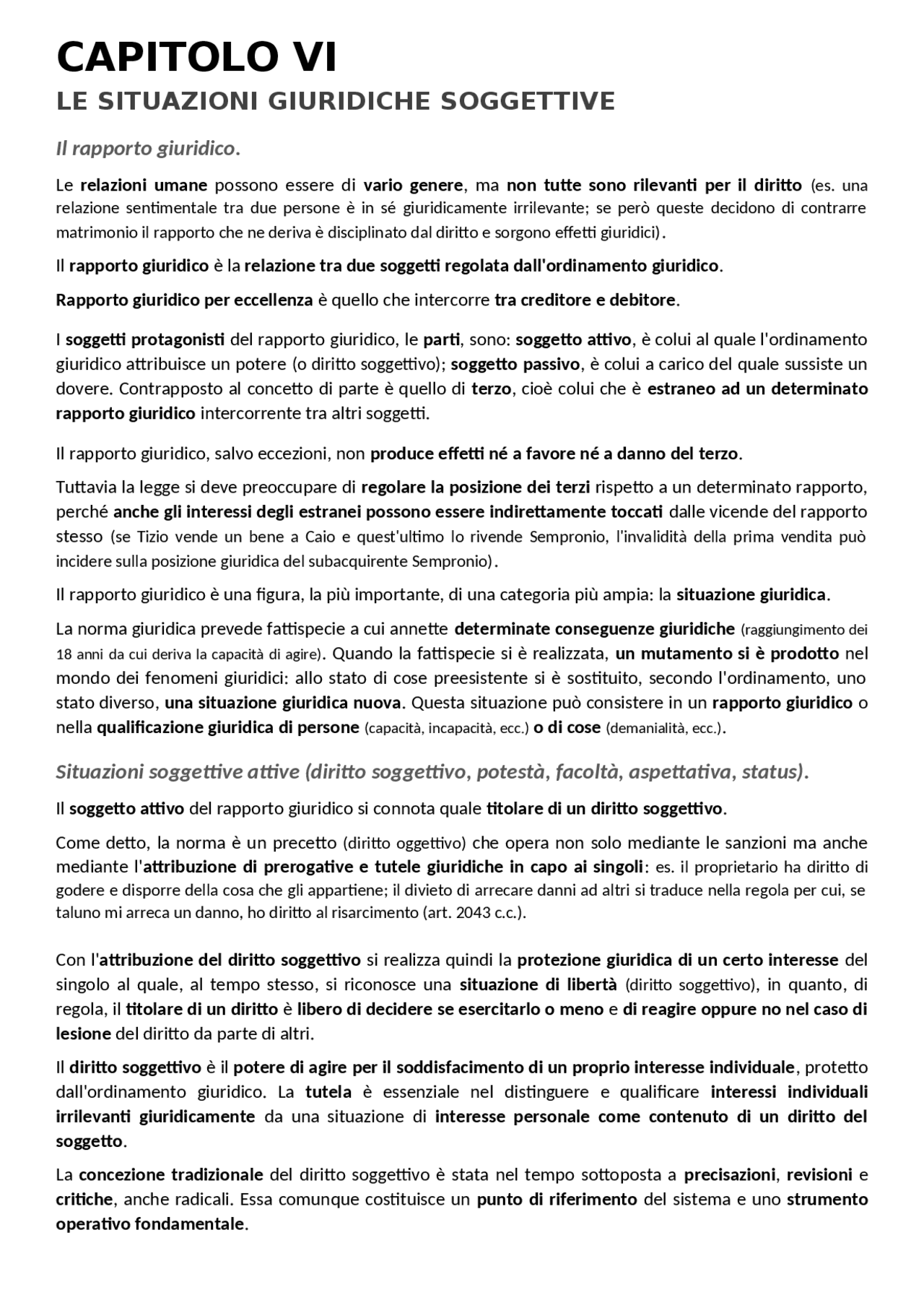 Riassunto Libro Diritto Privato Appunti Di Diritto Privato Docsity