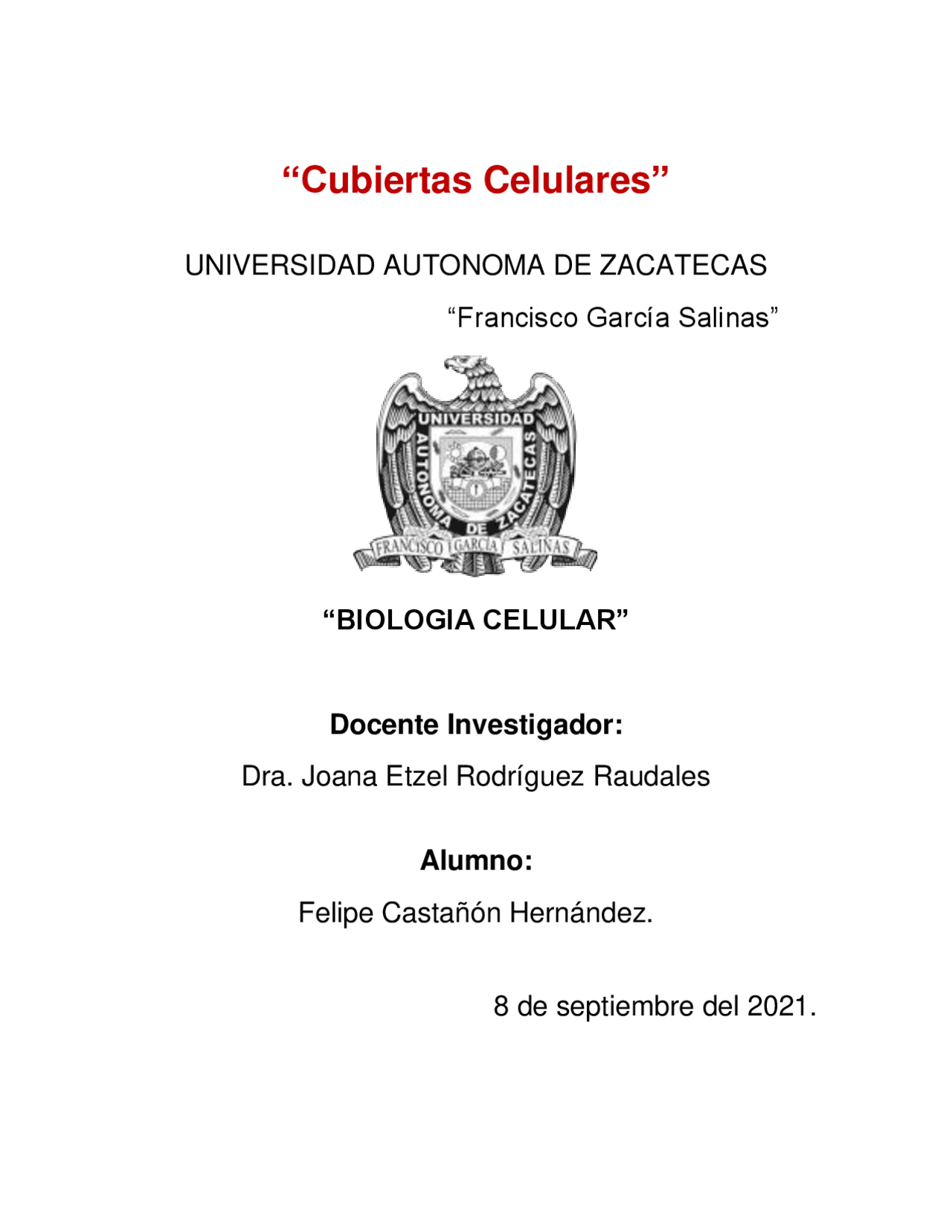 Cubiertas Celulares Su Clasificación Resúmenes De Biología Docsity