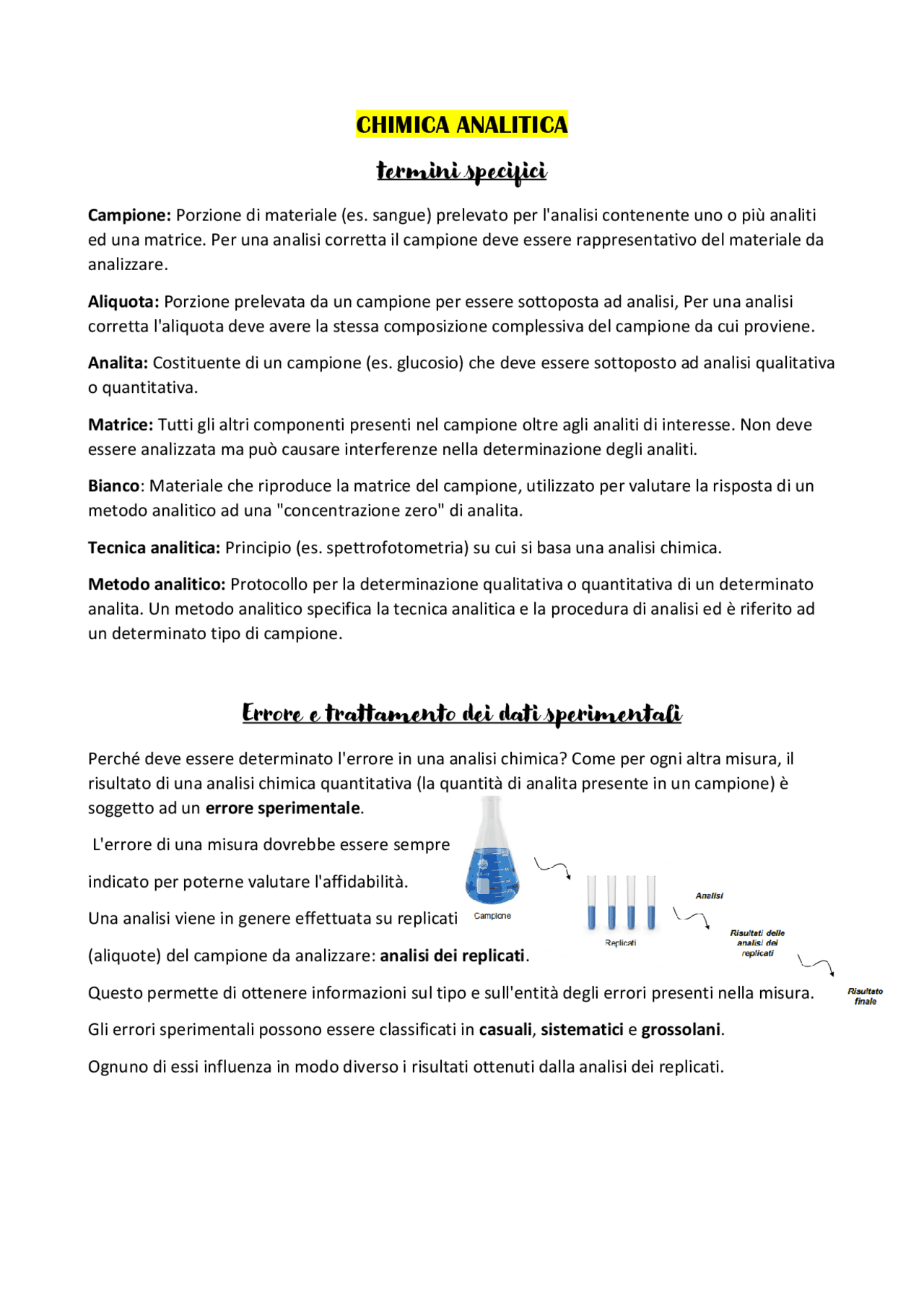 Appunti Chimica Analitica Ctf Appunti Di Chimica Analitica Docsity