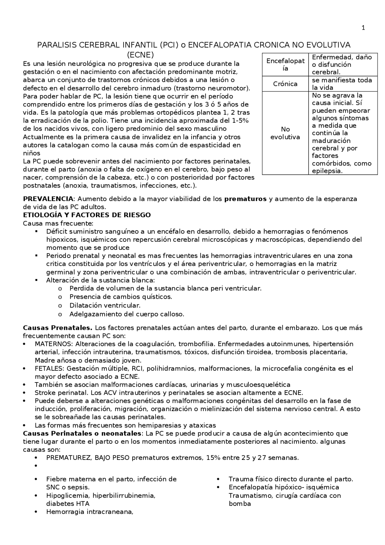 Paralisis cerebral infantil / ENCEFALOPATIA CRONICA NO EVOLUTIVA (ECNE ...