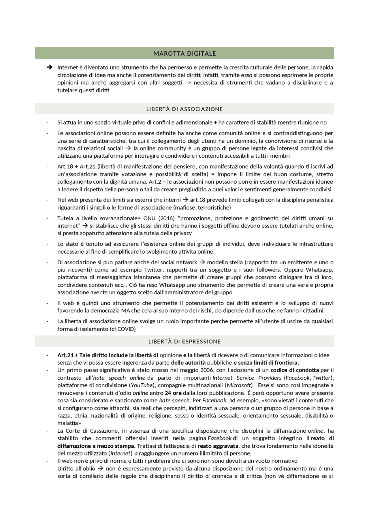 Diritto Pubblico Digitale Appunti Di Diritto Pubblico Docsity