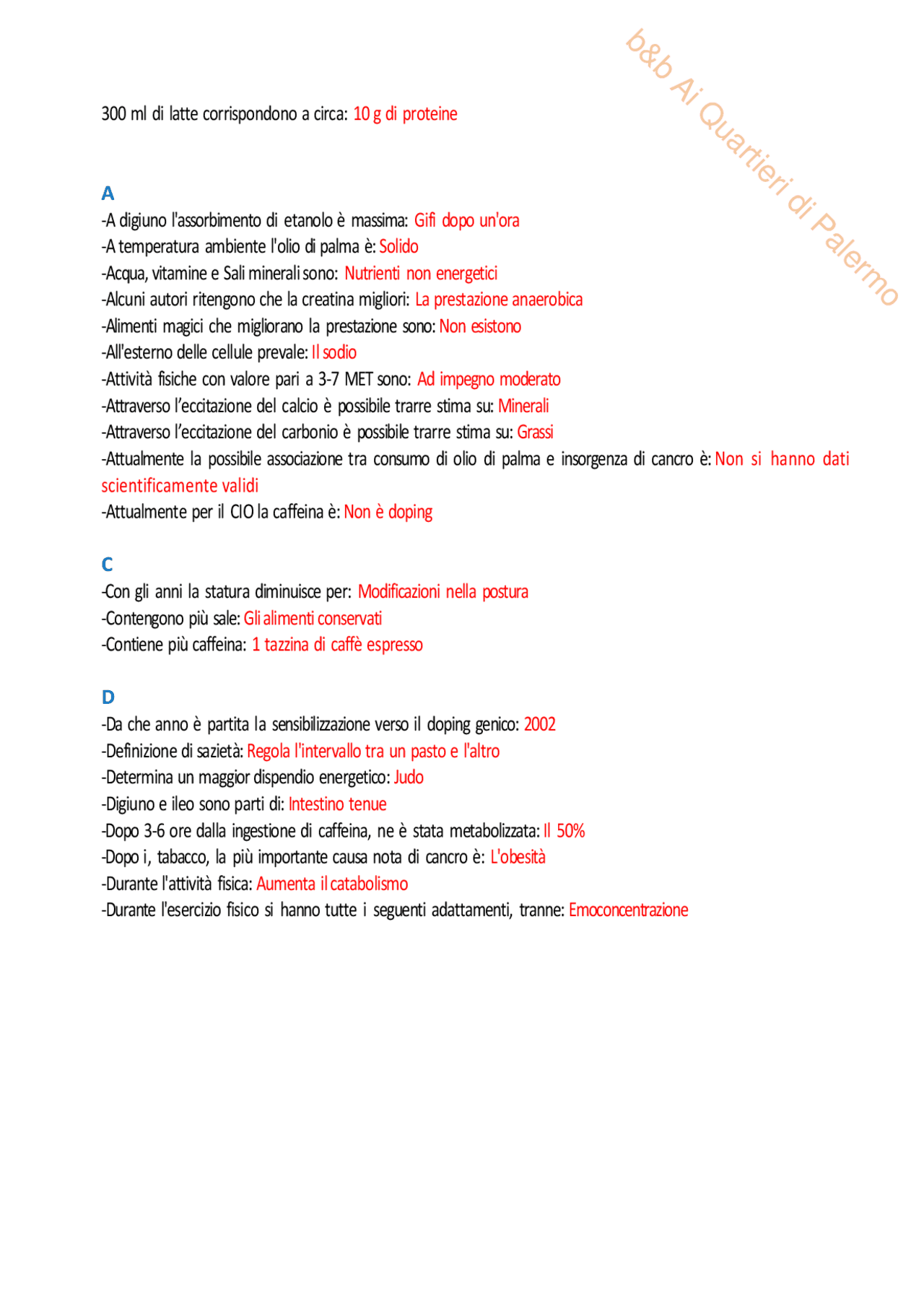 Scienze Tecniche Dietetiche Applicate Completo Di Risposte Anche