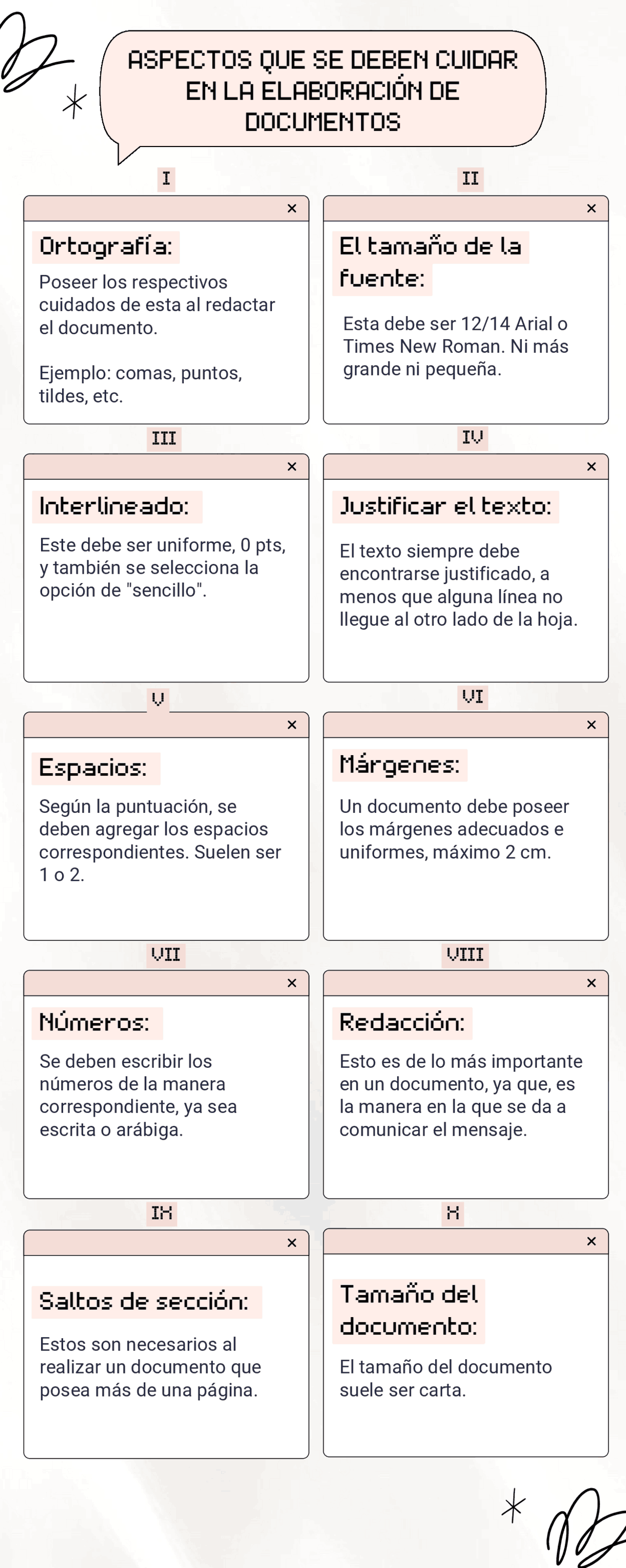 Qué se debe de tomar en cuenta en la elaboración de documentos | Resúmenes de Tecnologías de la ...