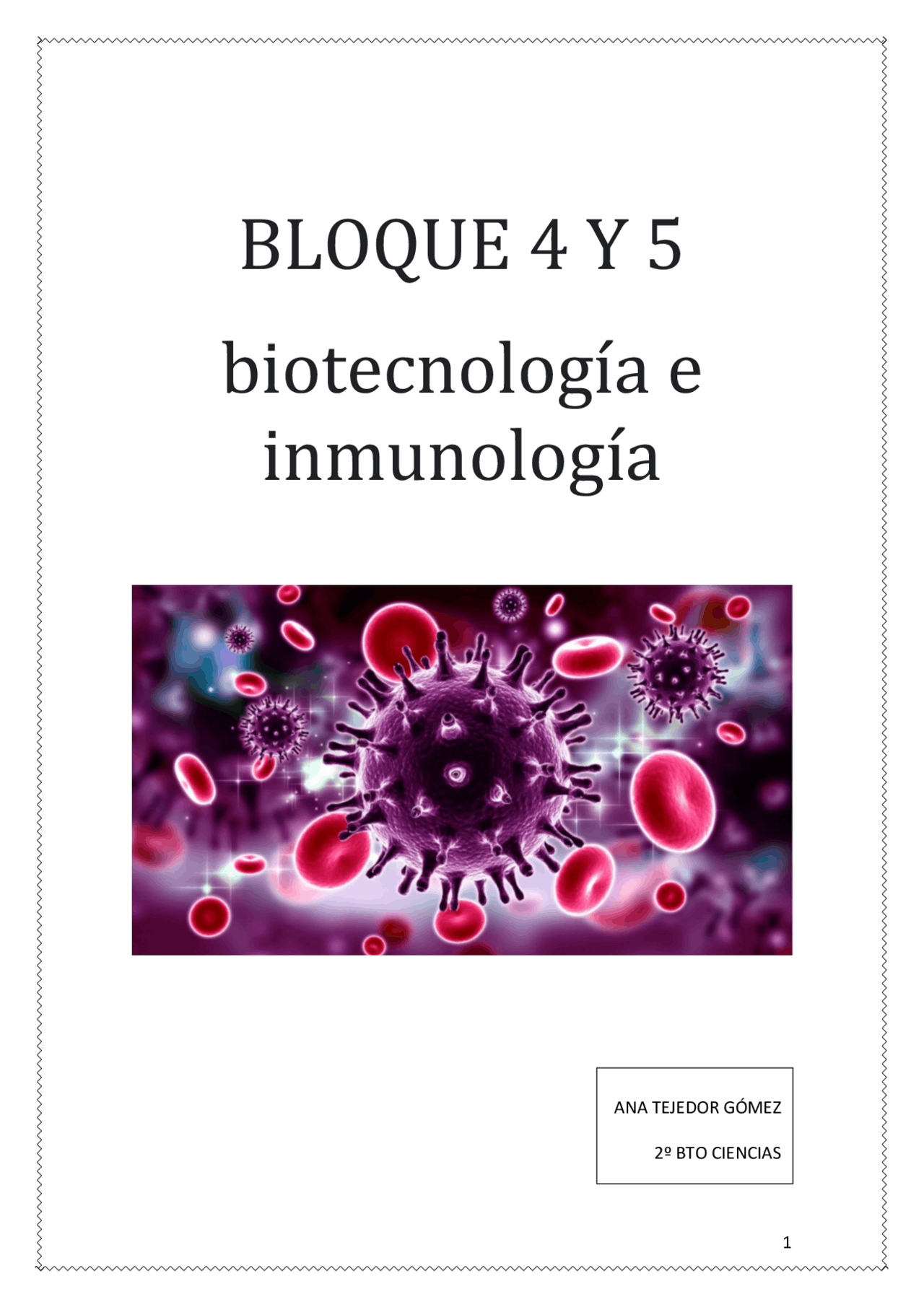 Bloques 4 y 5 de biología para la evau | Apuntes de Biología | Docsity