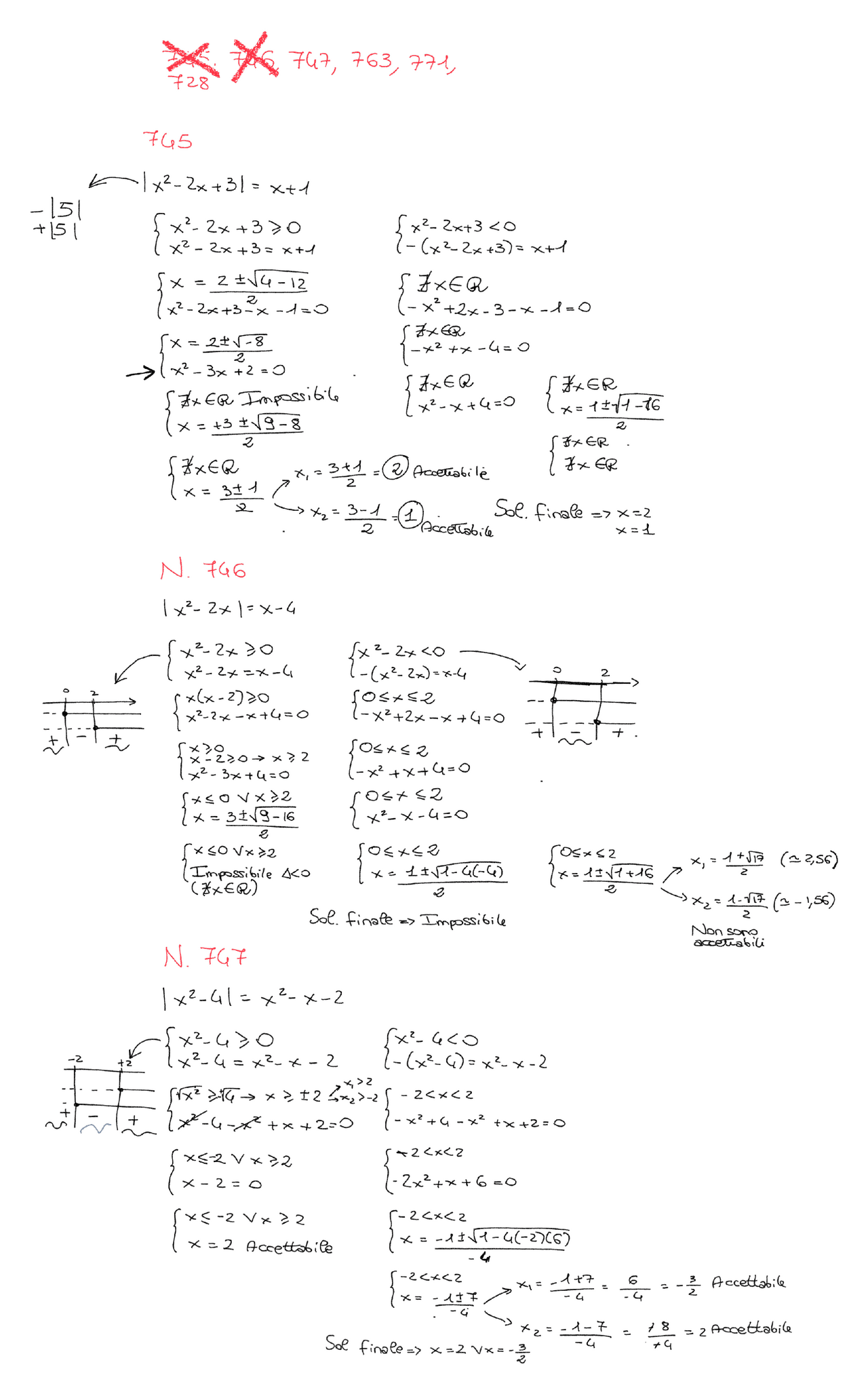 Esercizi Sul Valore Assoluto Esercizi Di Matematica Docsity