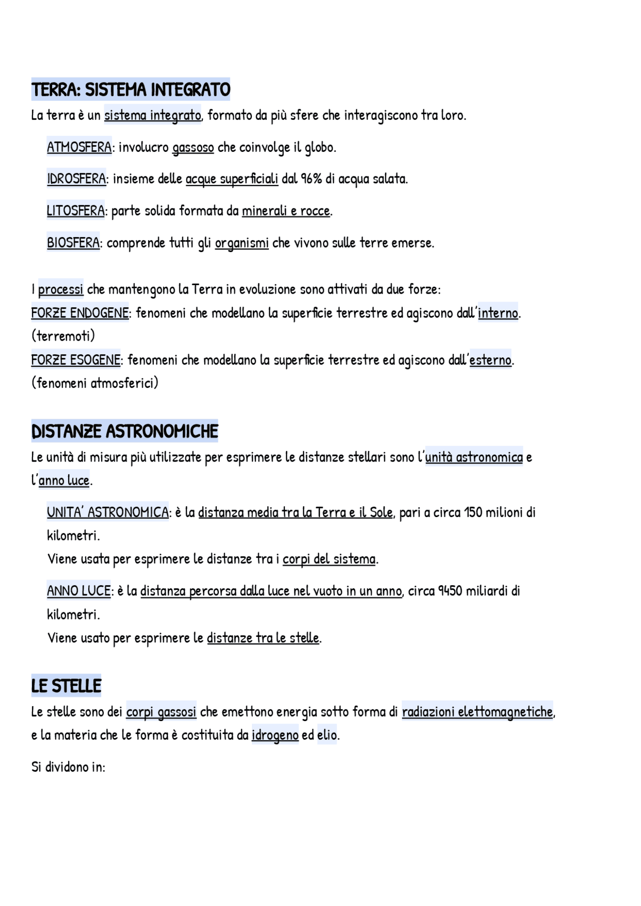 Appunti di prima superiore di scienze della terra e chimica | Appunti di Scienze della Terra ...
