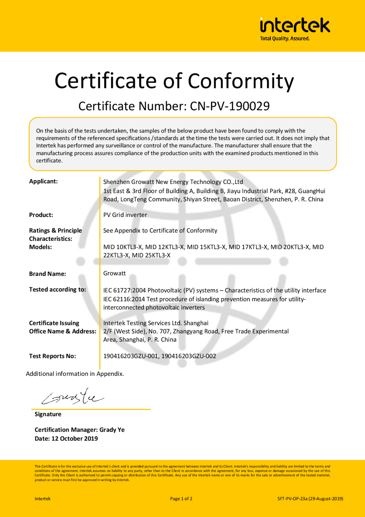 Certificados Inversores Esquemas Energia Docsity