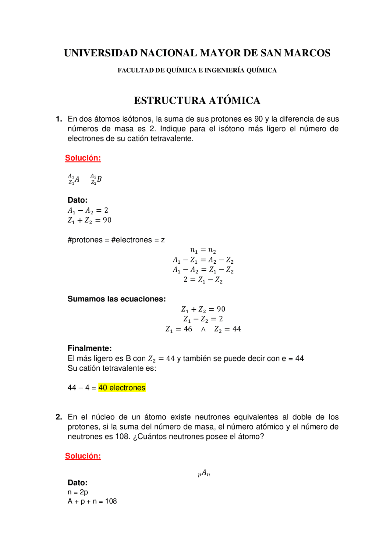 Practica 2 De Quimica Tema 2 De Quimica Apuntes De Química Docsity