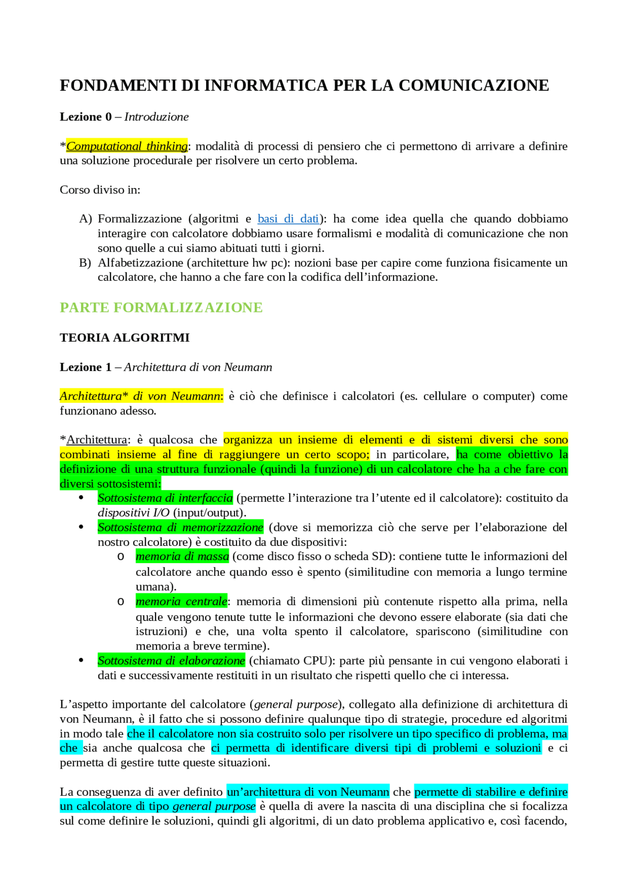 Appunti_Fondamenti di Informatica per la Comunicazione | Appunti di ...