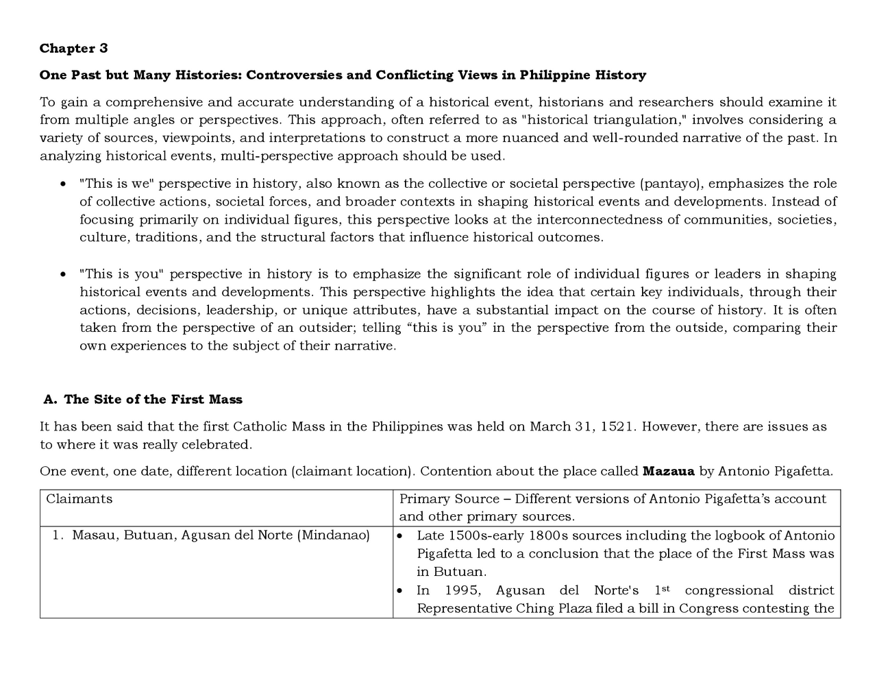One past but many histories: controversies and conflicting views in philippines history ...