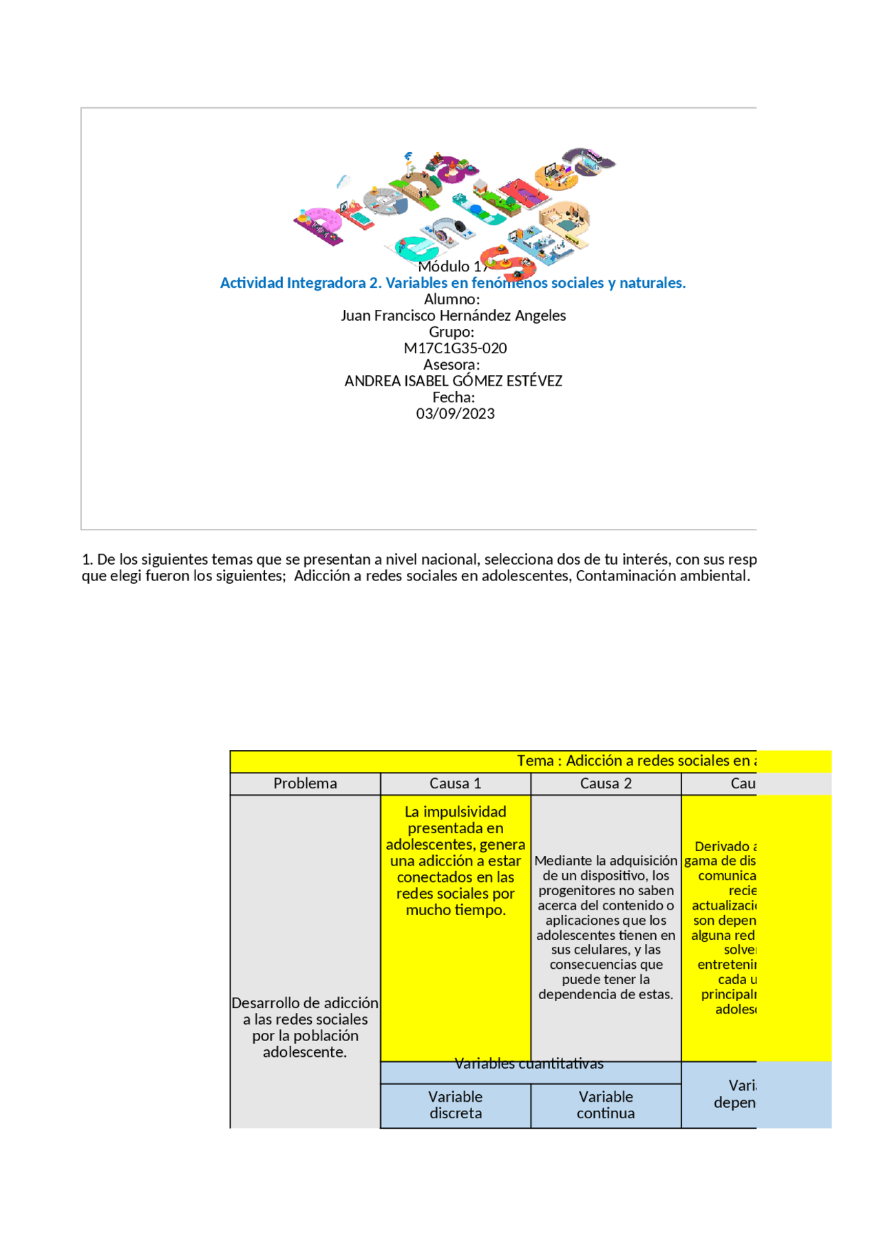 Modulo 17 Actividad 2 Semana 1 Resúmenes De Matemáticas Orientadas