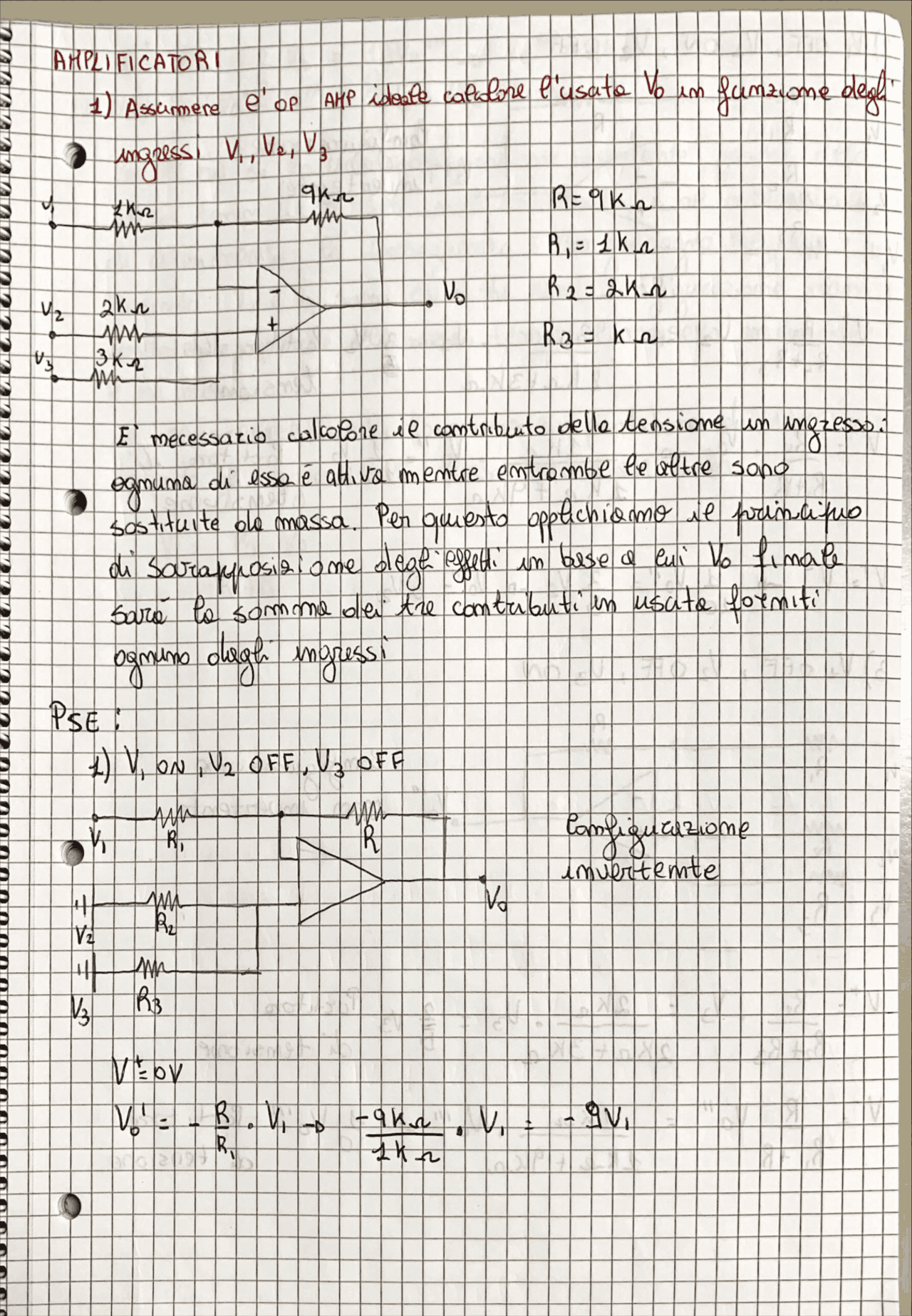 Esercizi prova di Esame | Prove d'esame di Elettronica | Docsity