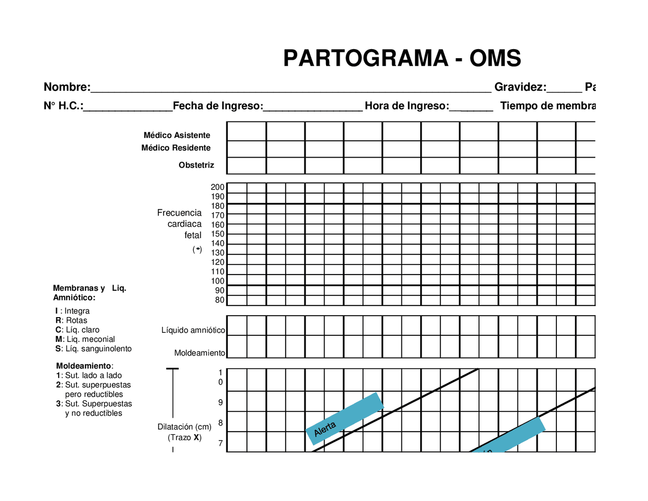 ENFERMERIA PASOS PARA LA CREACION DE UN PARTOGRAMA DE UNA MUJER ...