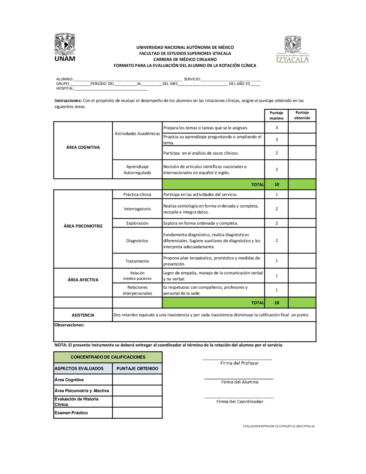 Estudios que tratan de evaluar el desempeño académico en la rotación de ...