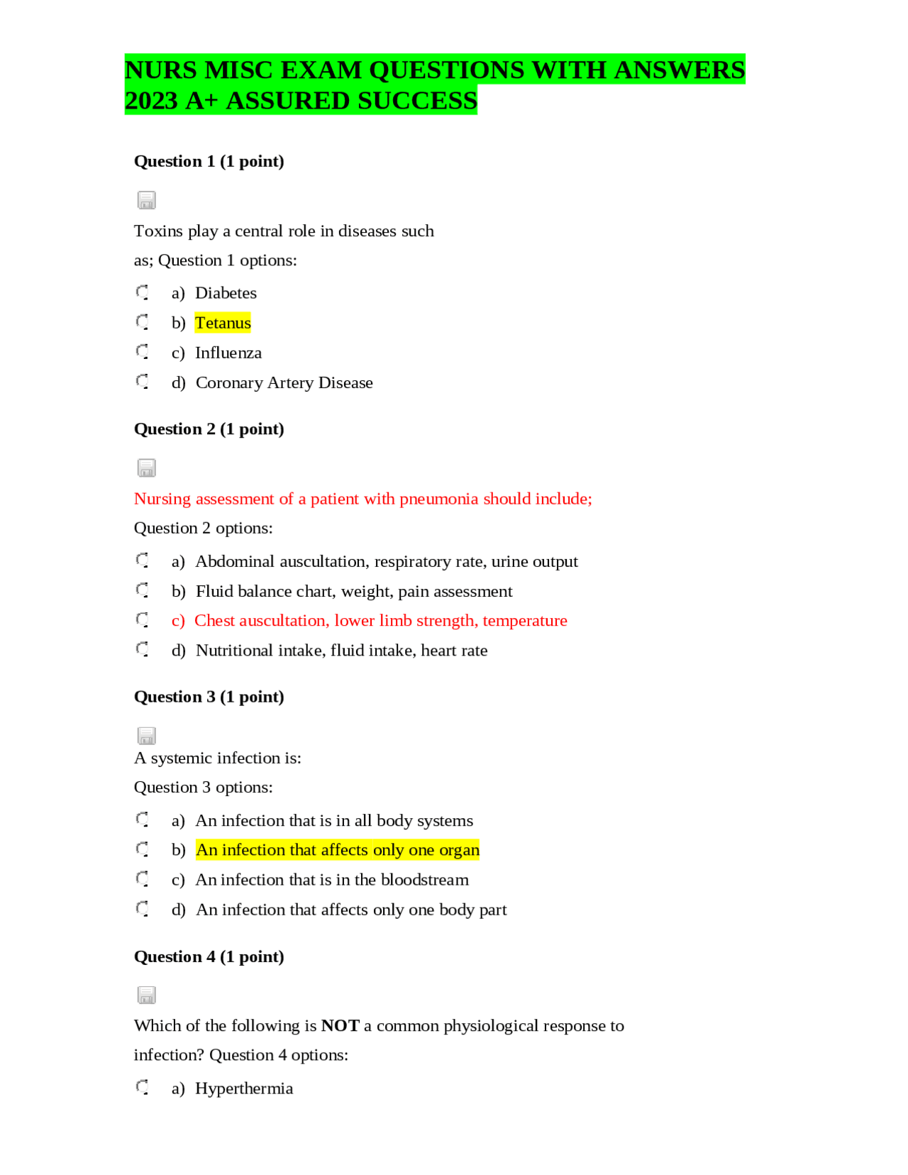 Nurs Misc Exam Questions With Answers 2023 A Assured Success Exams