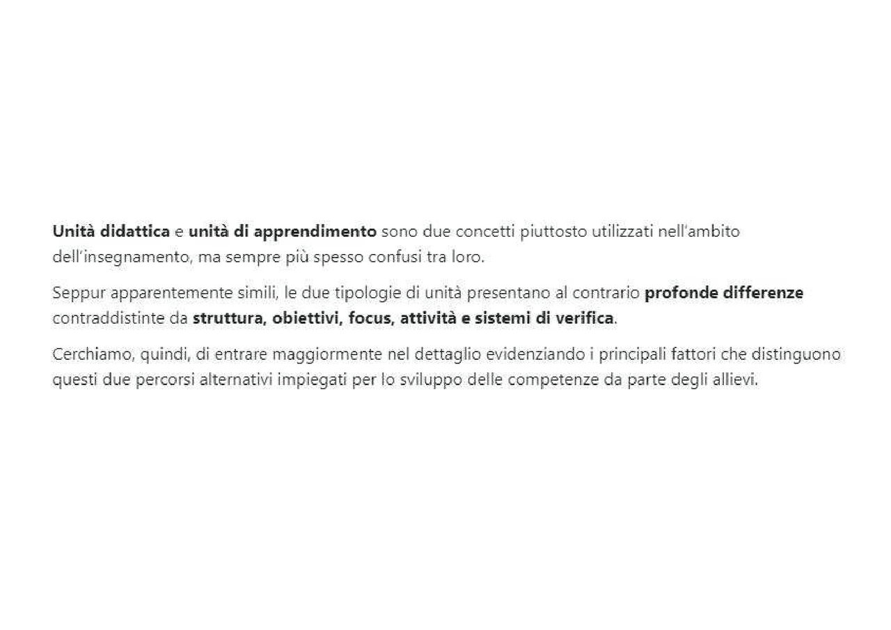 Differenze Tra Unità Didattica E Uda 1 Schemi E Mappe Concettuali Di
