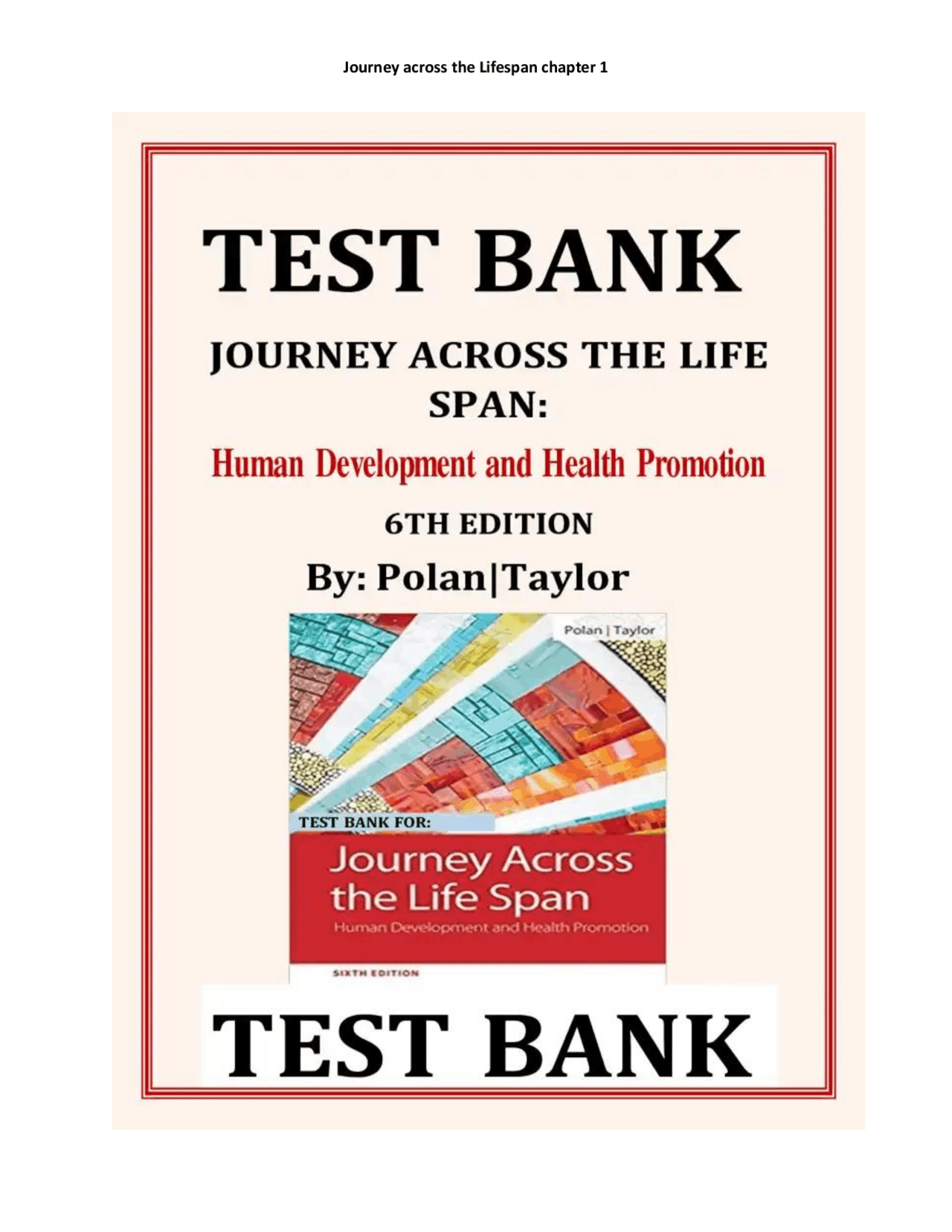 Journey Across The Lifespan Chapter 1 Exam Questions With Answers 75