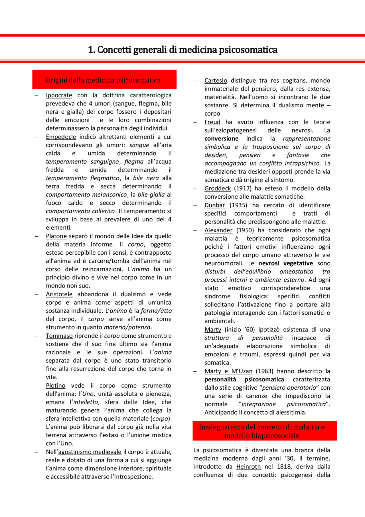 Riassunto Manuale Di Psicosomatica Appunti Di Psicosomatica Docsity