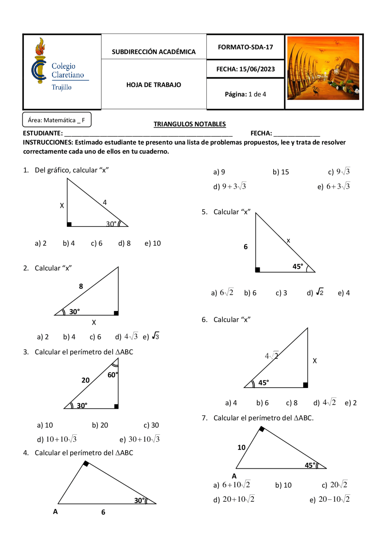 geometrìa ejercicios prácticos | Ejercicios de Matemáticas | Docsity
