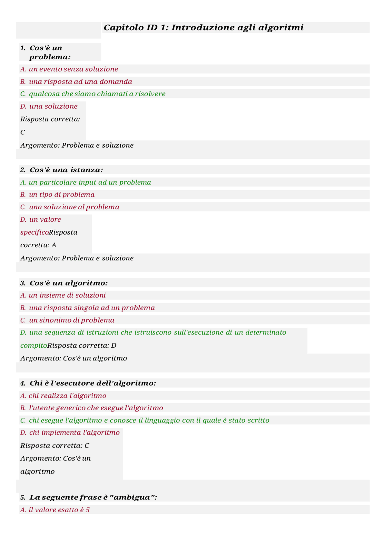 Introduzione agli algoritmi e Divide et Impera | Panieri di Algoritmi E ...