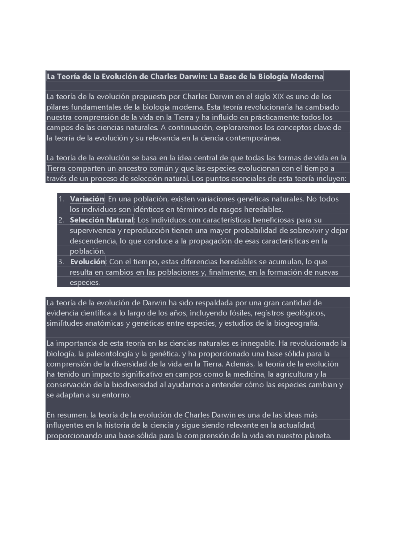 La Teoría De La Evolución De Charles Darwin La Base De La Biología