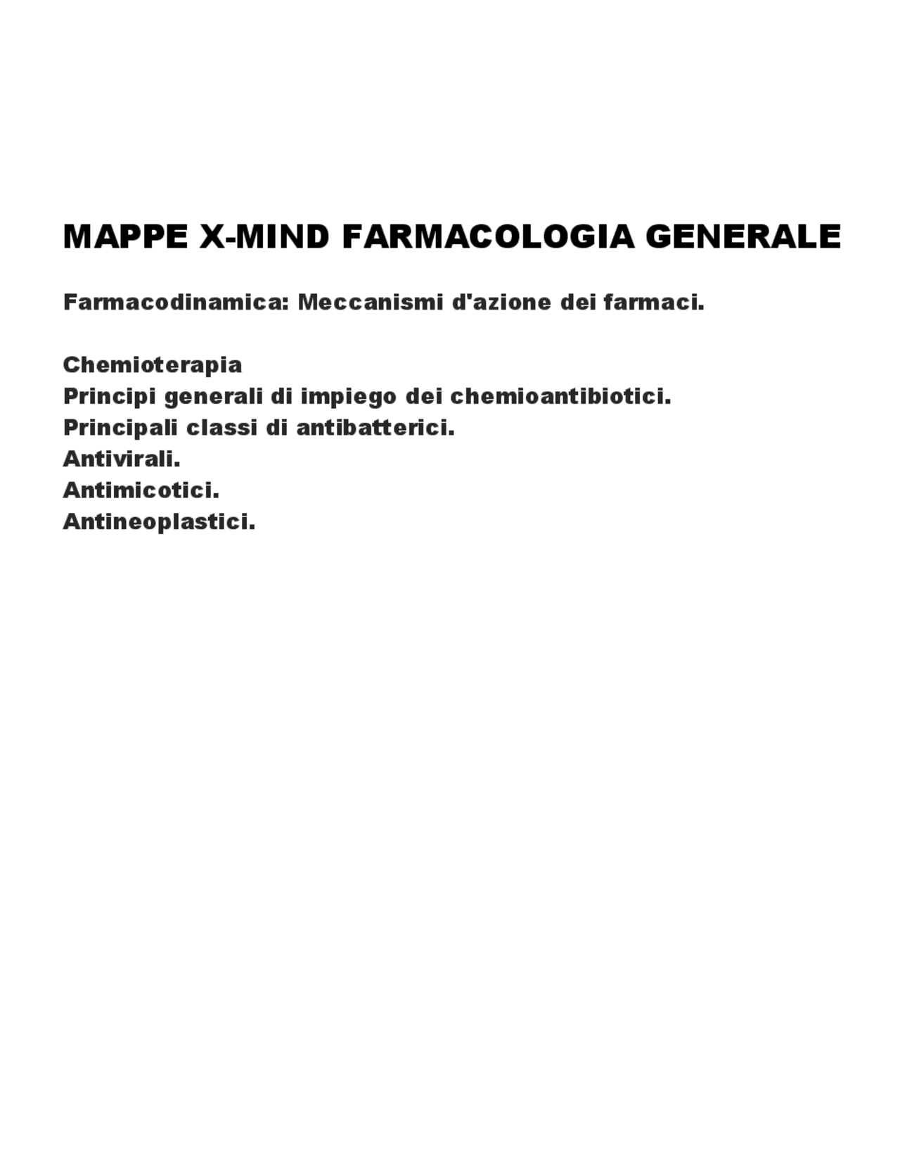 Mappe Concettuali Farmacologia Generale Schemi E Mappe Concettuali Di