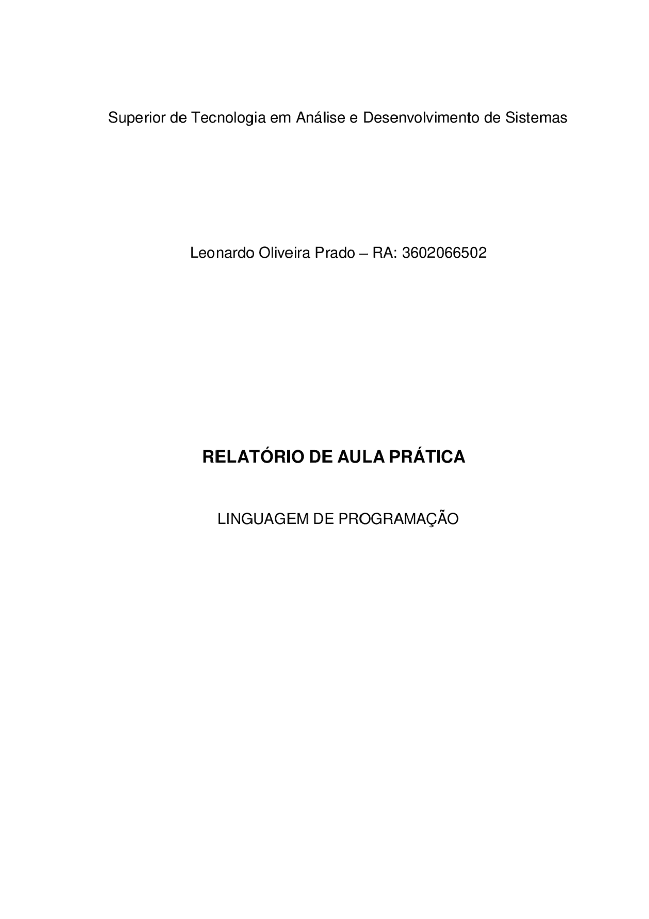 Linguagem De Programação Resumos Linguagem De Programação Docsity