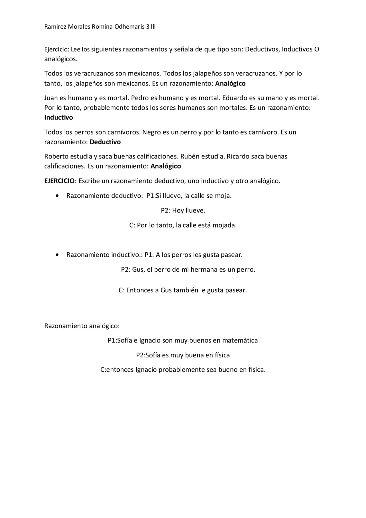 Ejercicios De Razonamientos Ejercicios De Filosofía Docsity