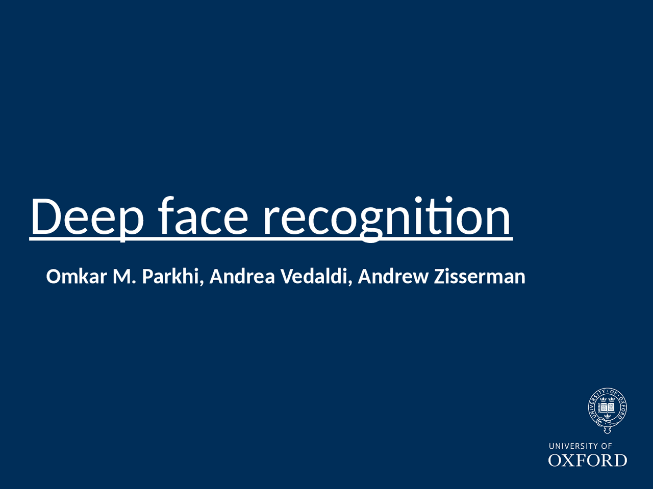 Deep Face Recognition Slides Computer Science Docsity 9337