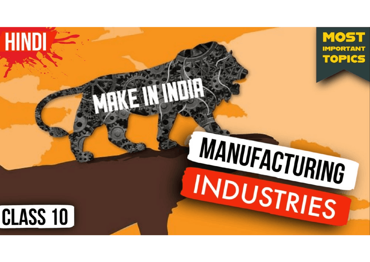 CLASS 10 CHAPTER MANUFACTURING INDUSTRIES GEOGRAPHY | Schemes and Mind ...
