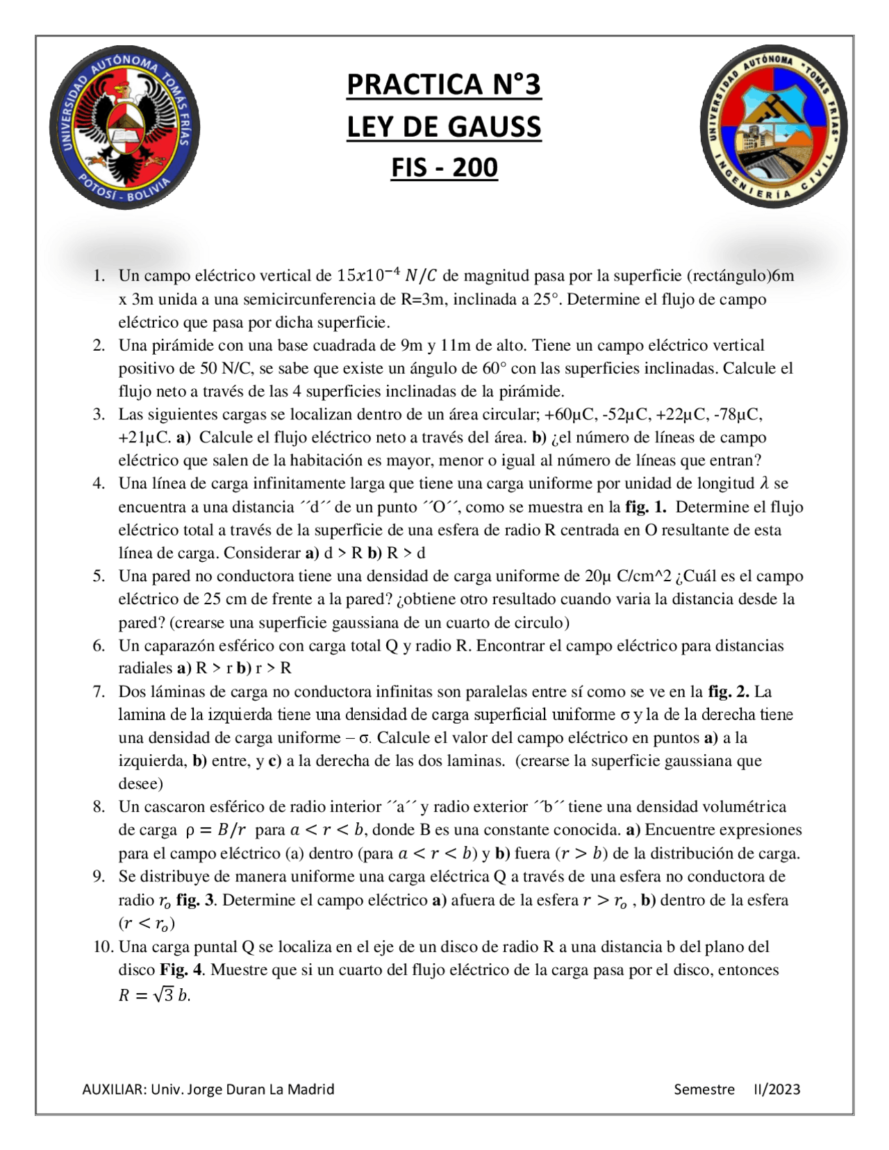CONTIENE 10 EJERCICOS SOBRE LA APLICACION DE LA LEY DE GAUSS | Ejercicios de Electrónica Básica ...