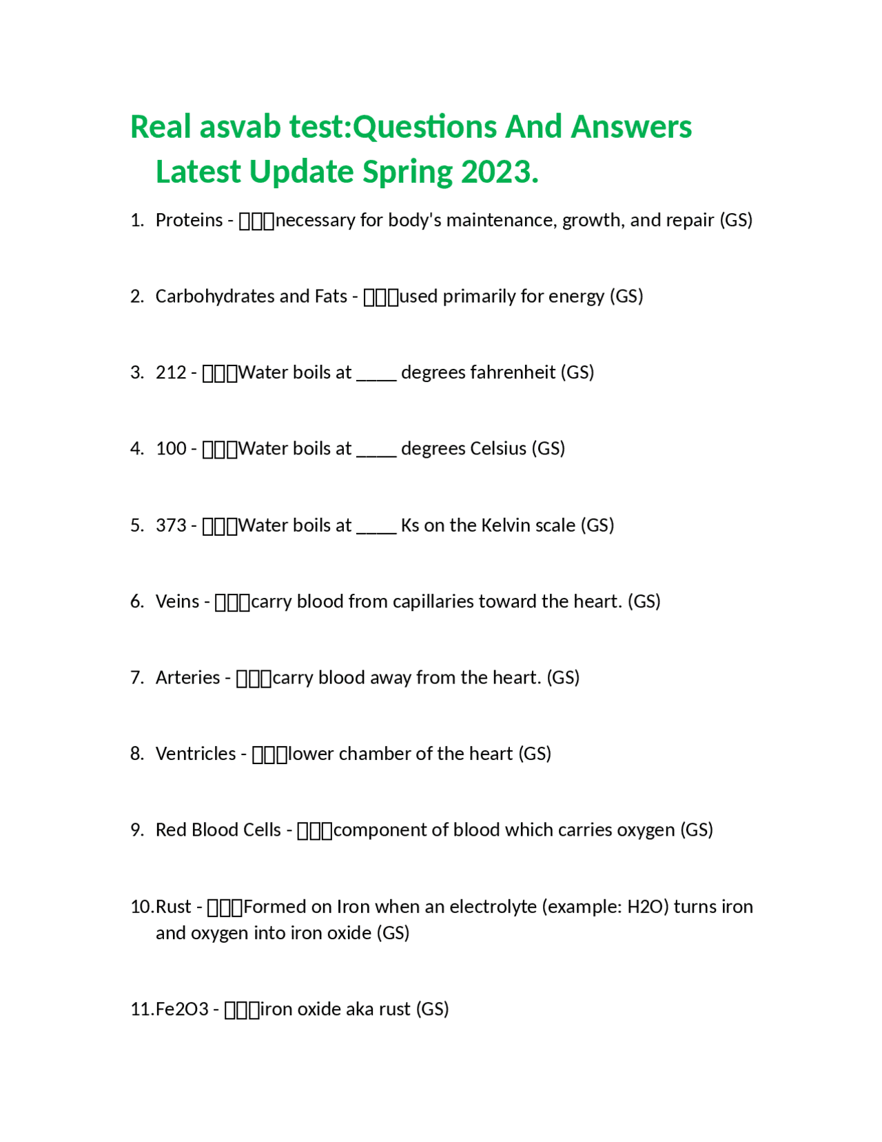 Real asvab test:Questions And Answers Latest Update Spring 2023 ...