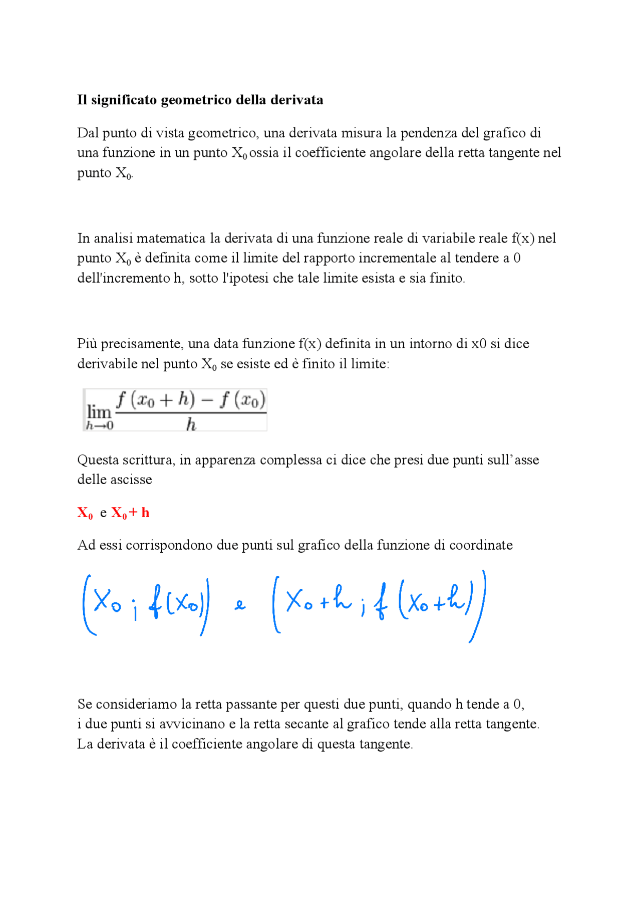 Derivate Massimi Minimi Flessi Appunti Di Matematica Docsity