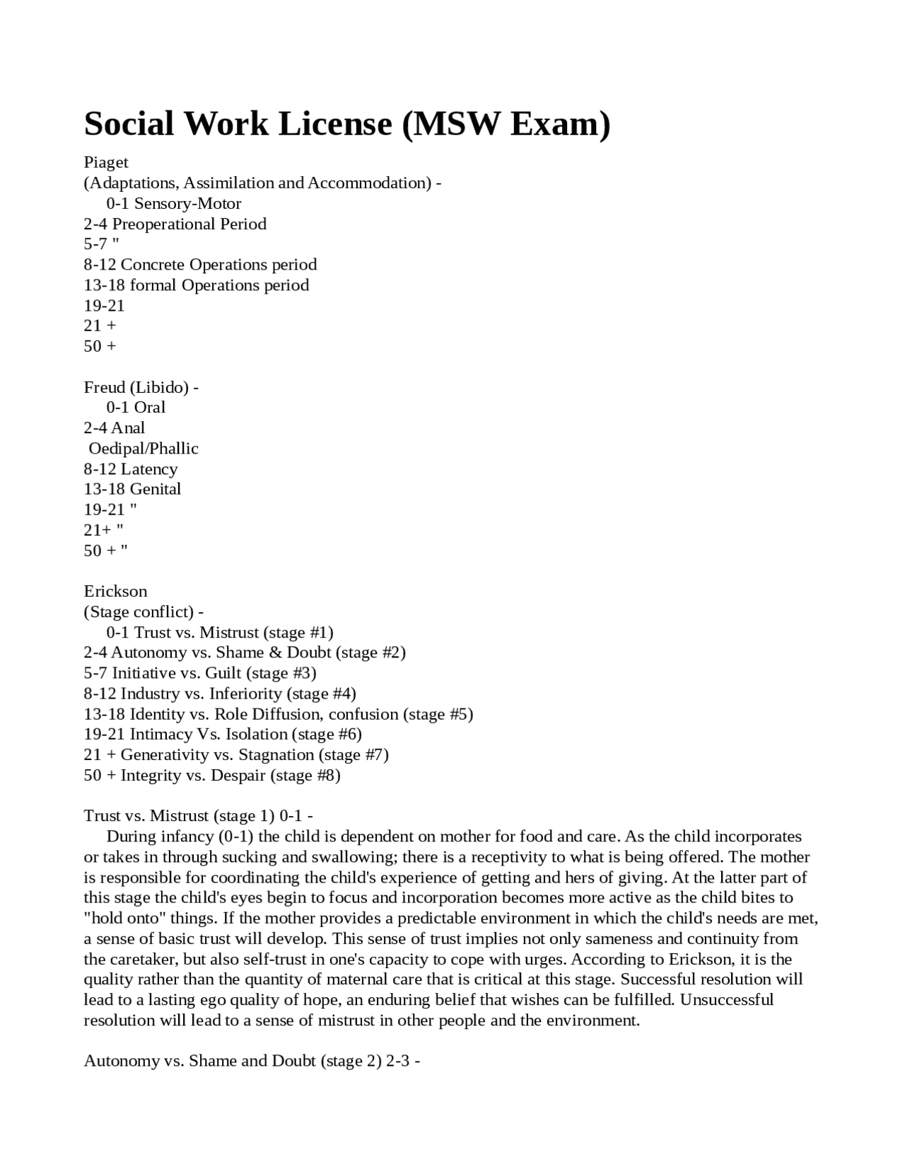 Social Work License (MSW Exam) | Exams Social Work | Docsity